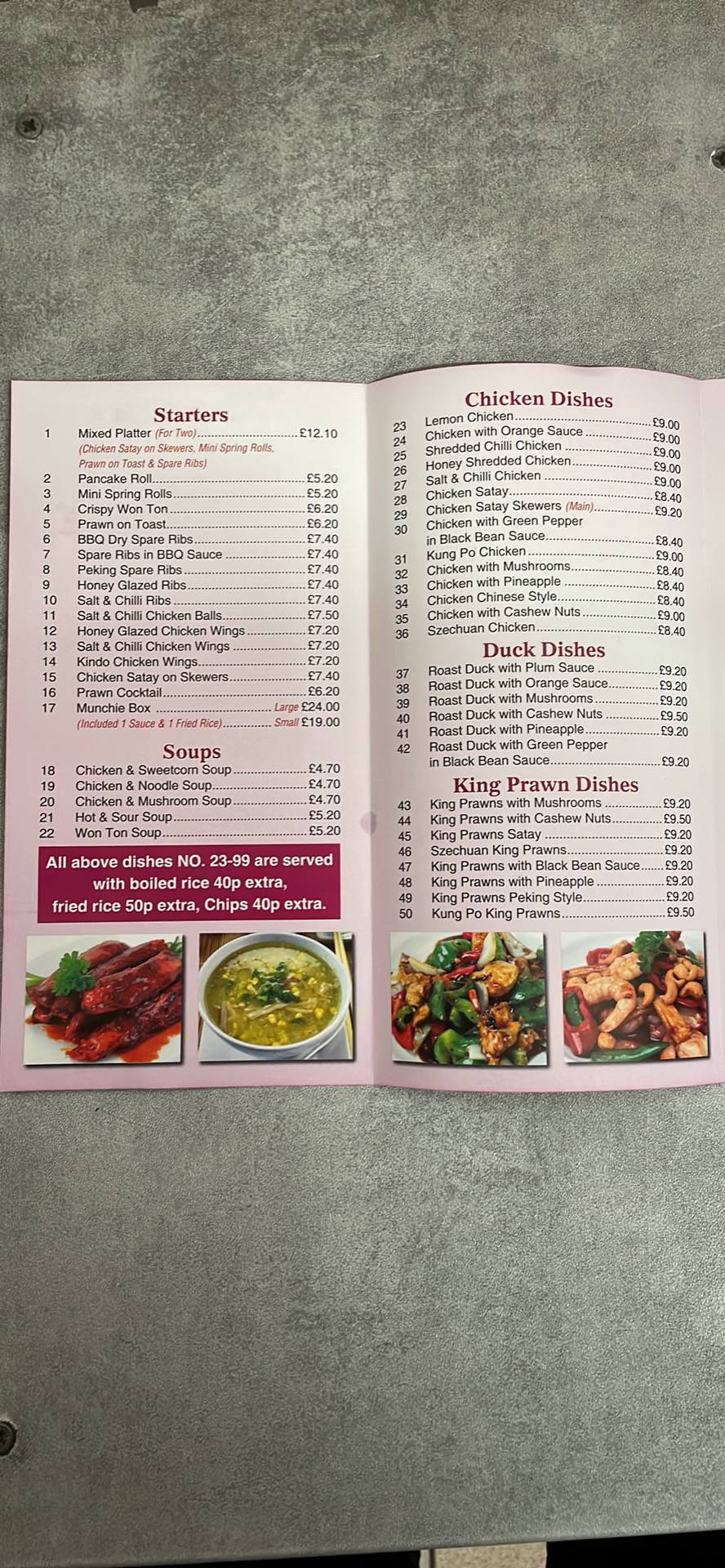 Menu at Dennis's Chinese Takeaway fast food, Inverness