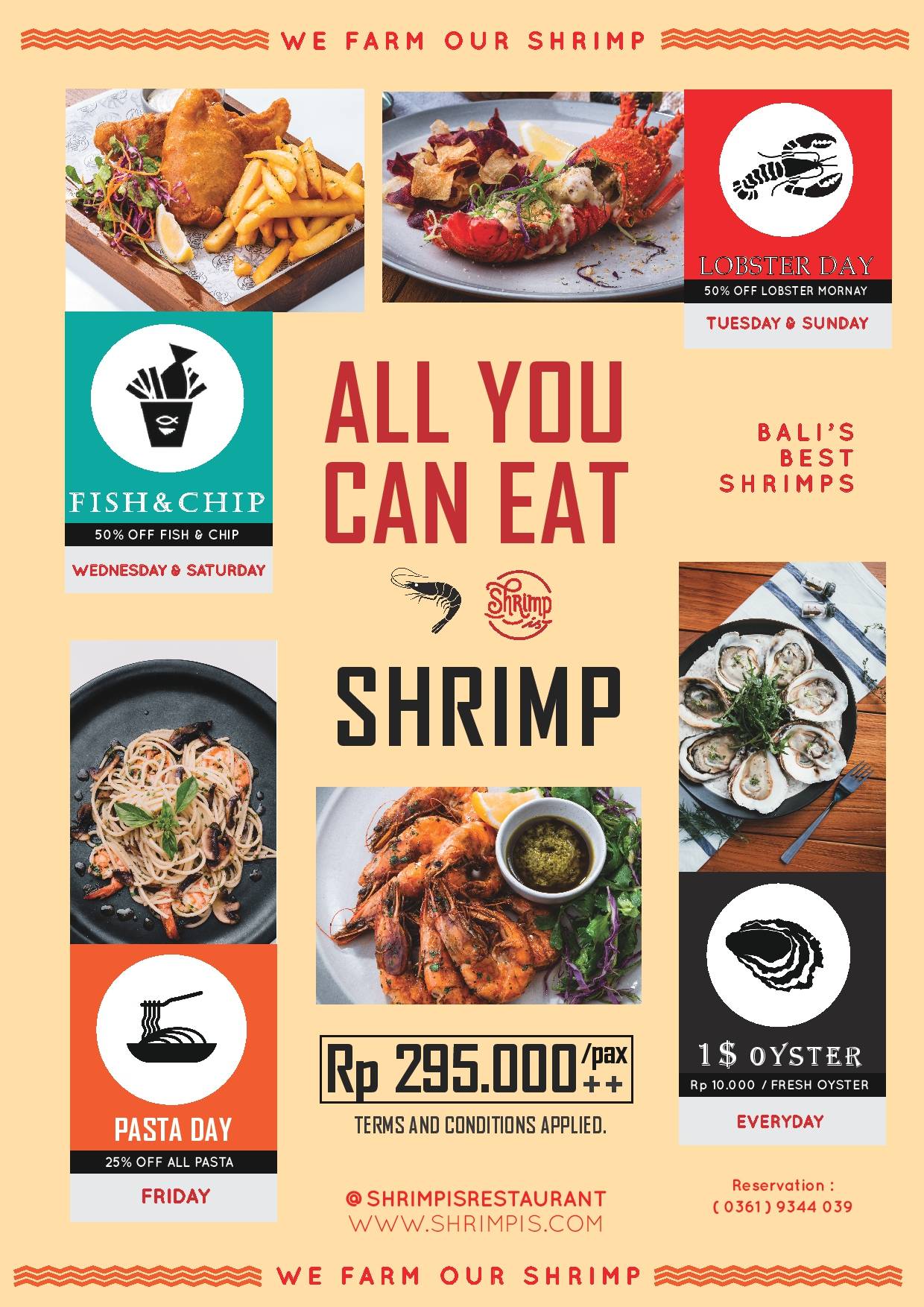 Menu at Shrimpis Restaurant, Mengwi