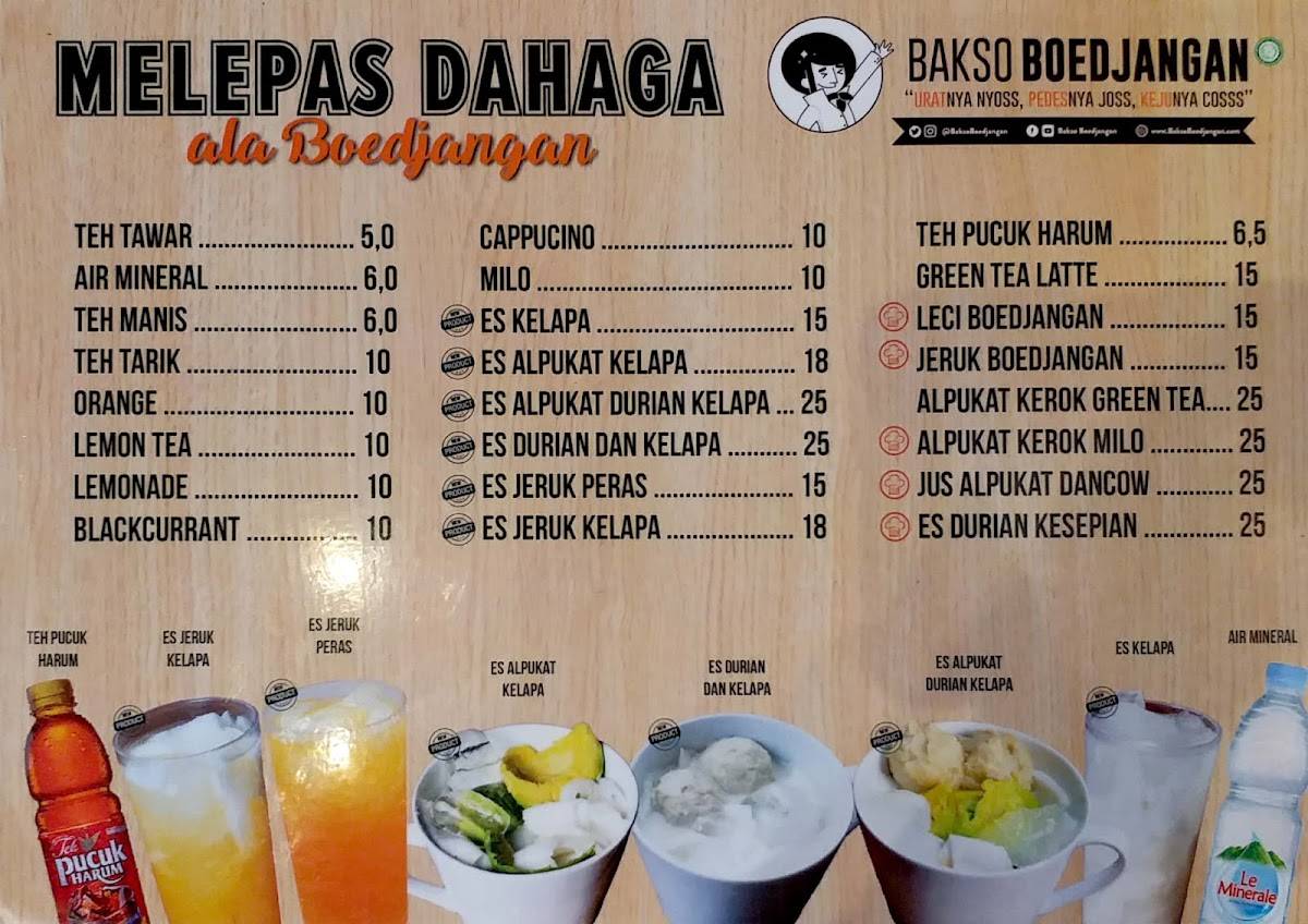 Carta del restaurante Bakso Boedjangan Cibubur, Depok, Jl. Alternatif ...