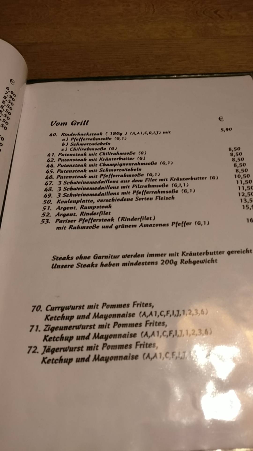 Speisekarte von Die Keule - Schwertes Esskneipe restaurant, Schwerte