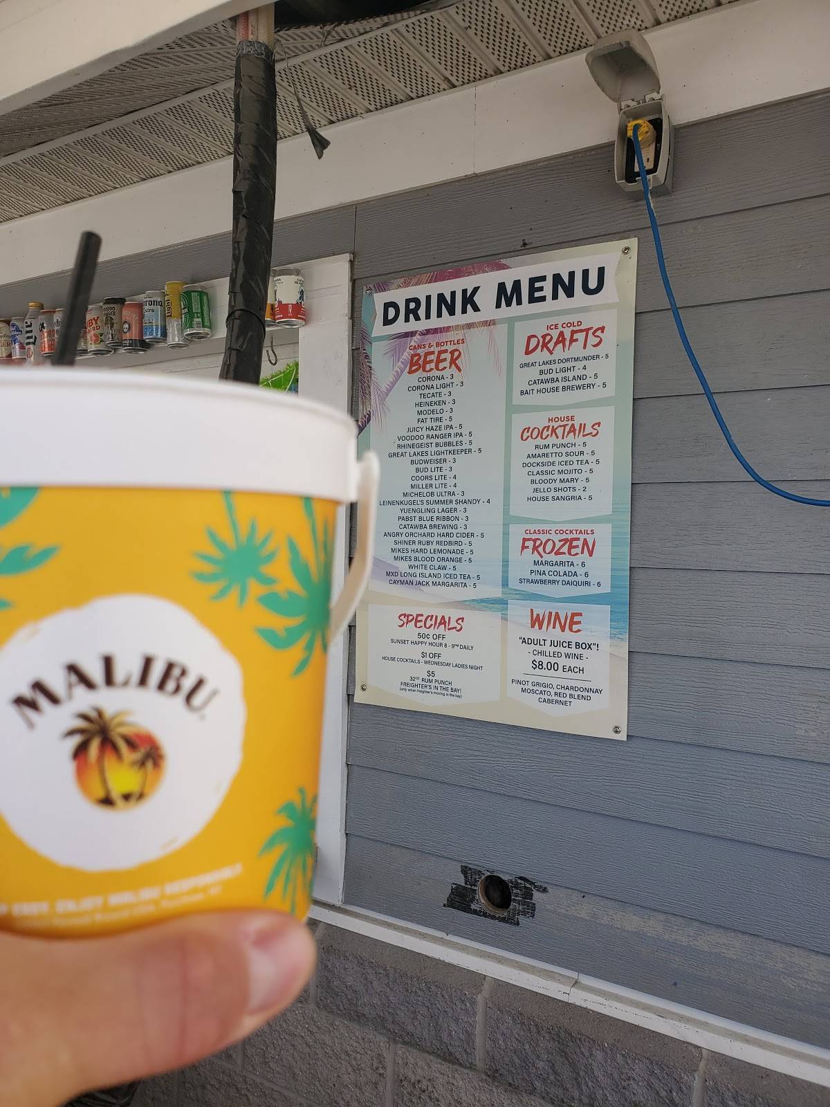 Menu at Dockside Cafe, Sandusky