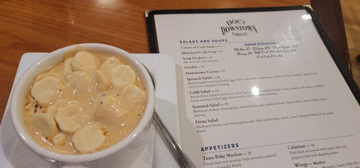 Menu at Doc's Downtown Grille restaurant, Easton