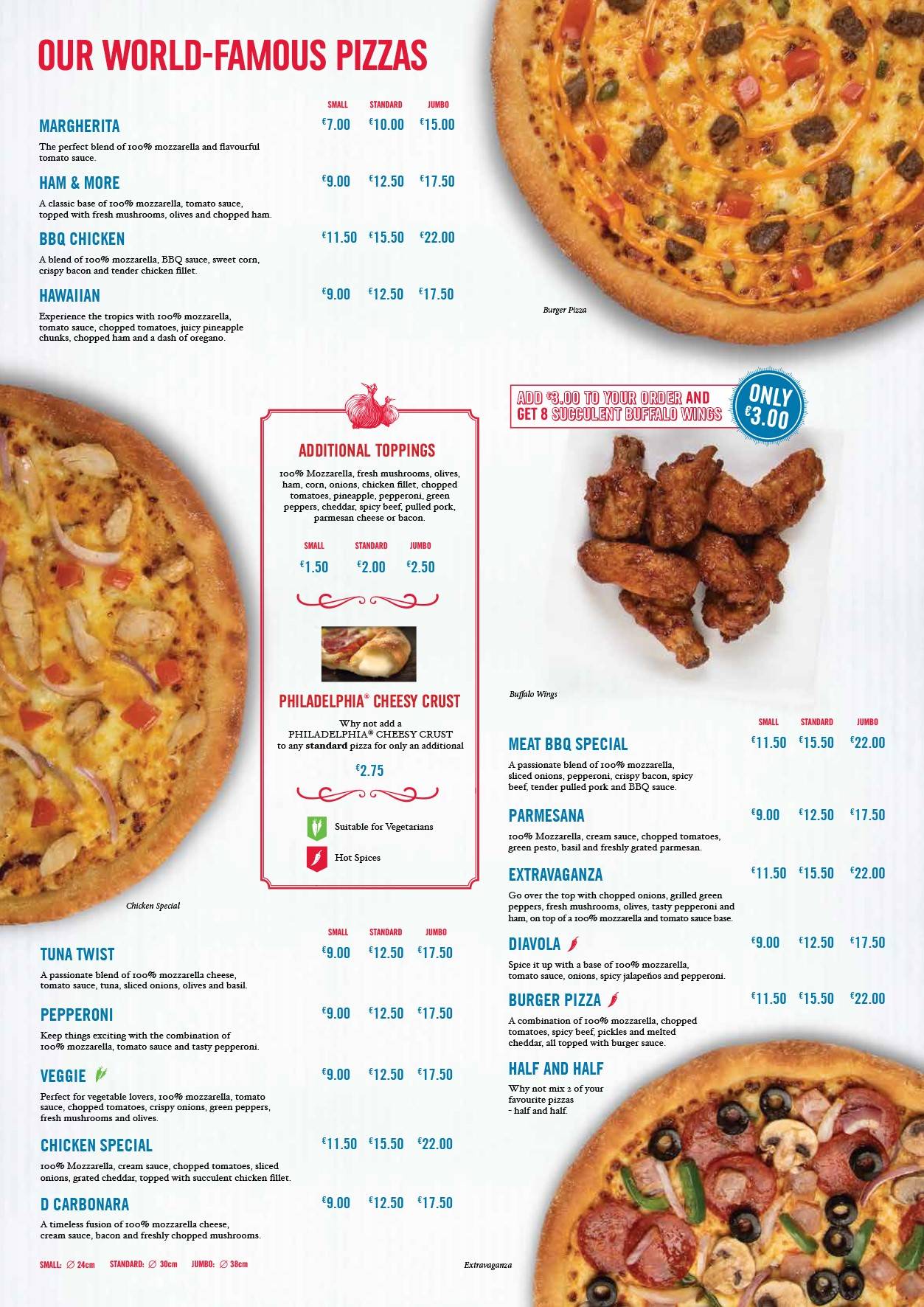 Menu at Domino's restaurant, Birkirkara