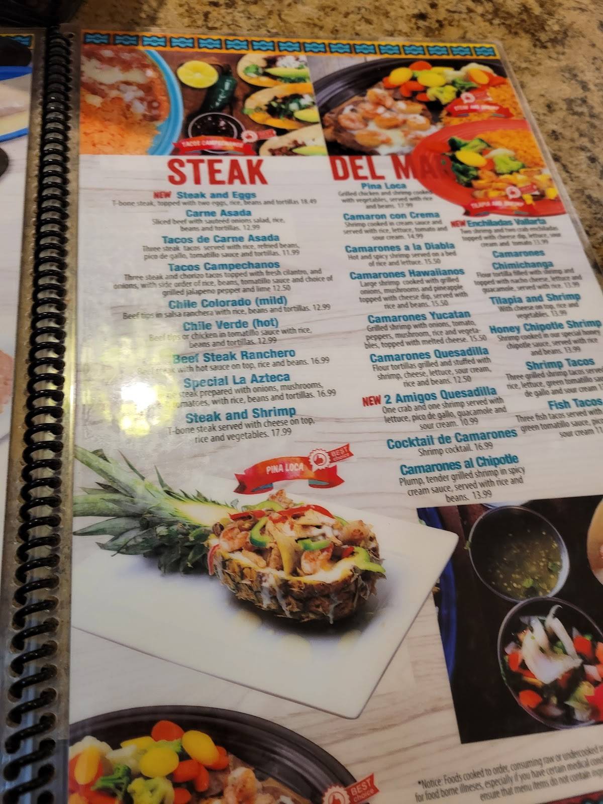 Menu at Don Patron Mexican Restaurant, Elkins