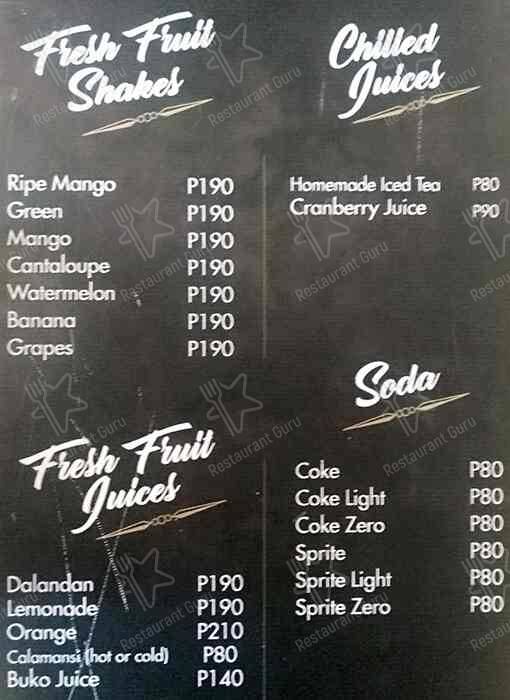 Menu at Dumbo Smoke restaurant, Santa Rosa, Vista Mall