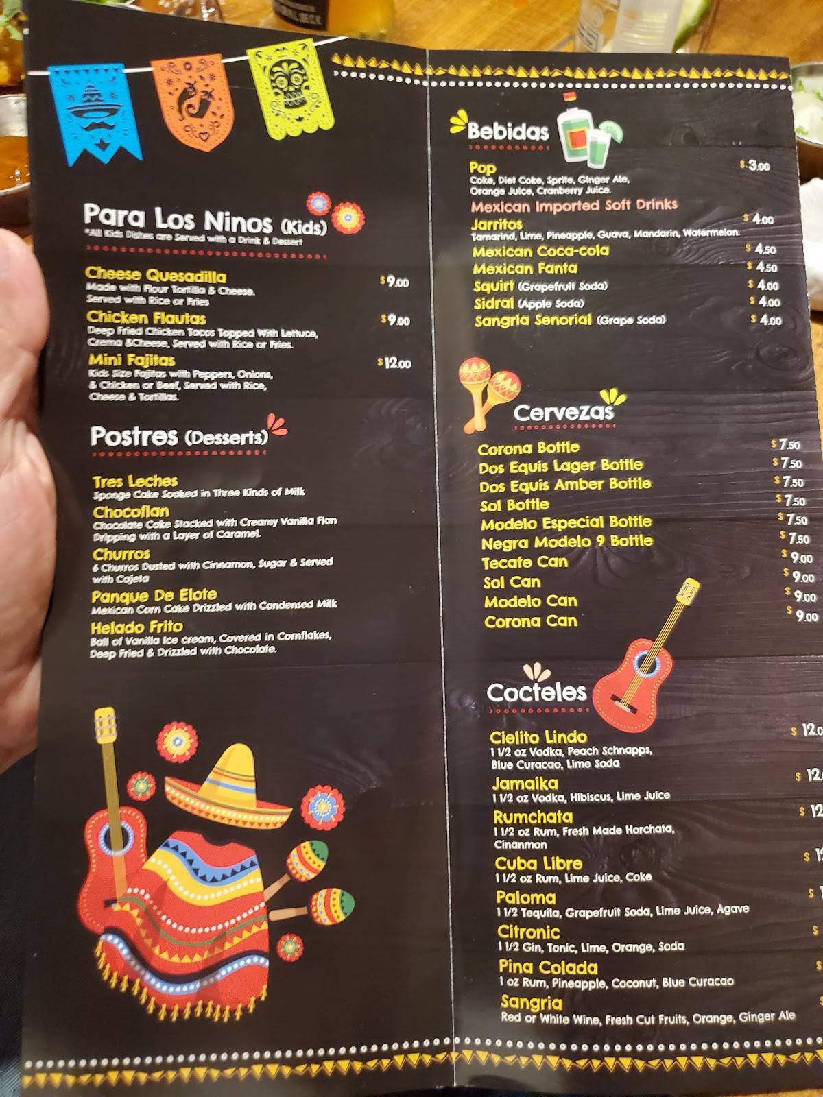 Menu at EL CHARRO DANFORTH restaurant, Toronto