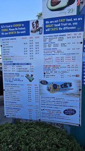 Menu at EZ's Burger Deluxe restaurant, Wenatchee