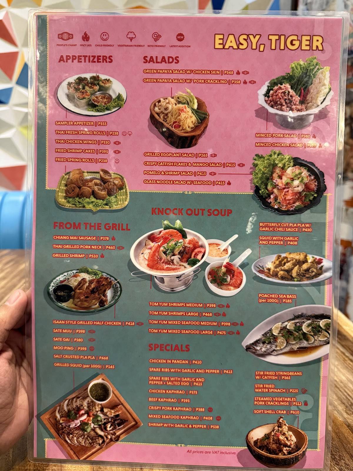 Menu at Easy Tiger restaurant, Taguig
