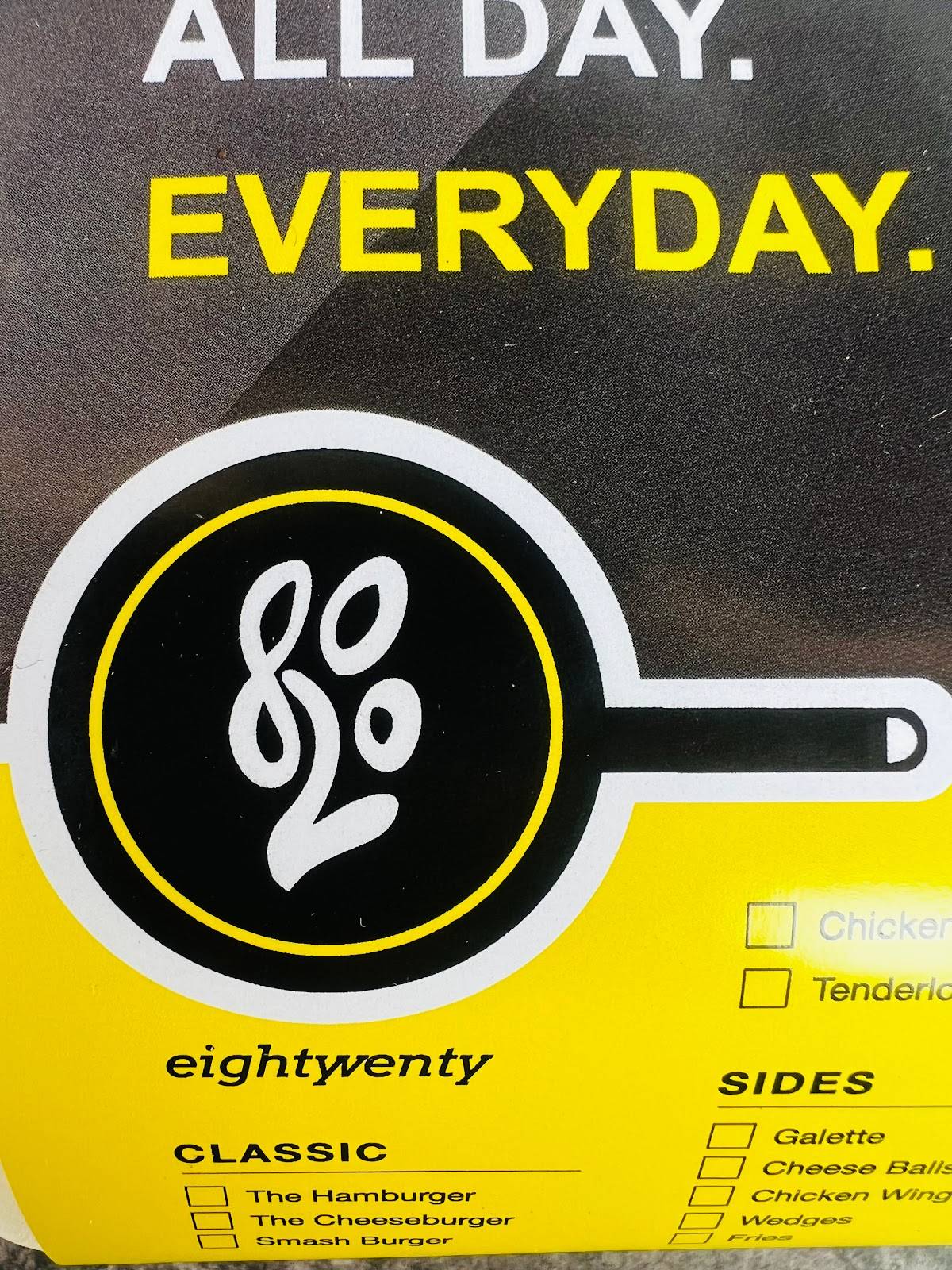 Menu at Eighty-Twenty Burgers, Gurugram