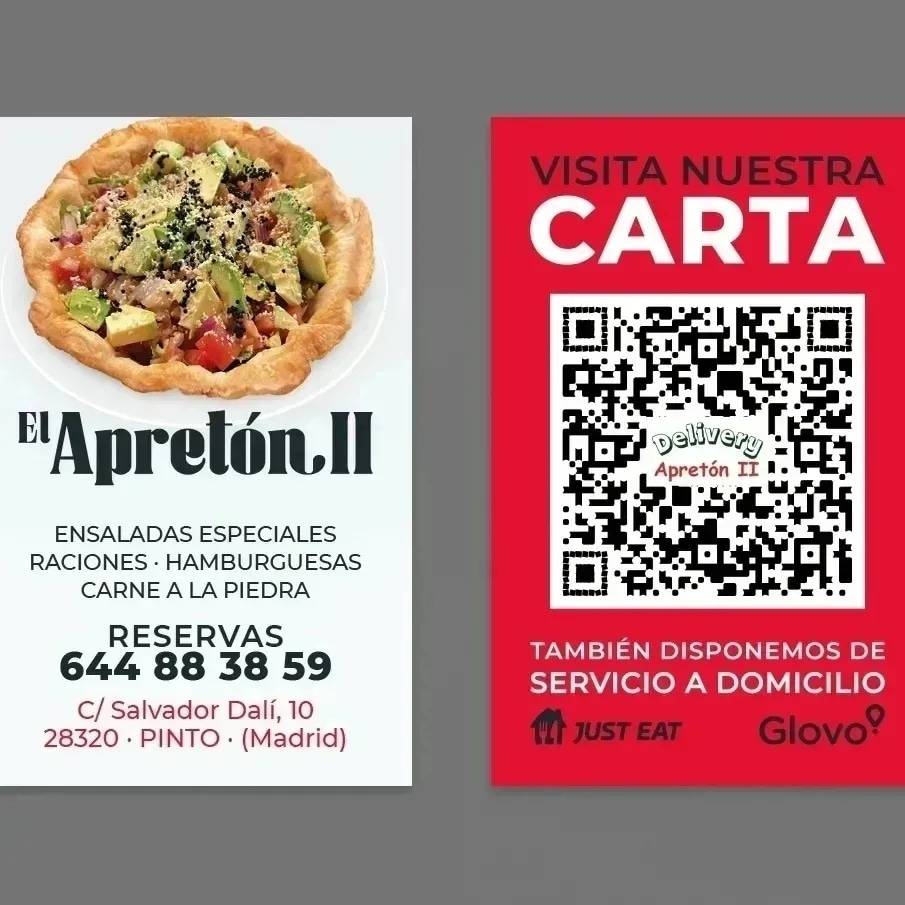 Carta del pub y bar El Apretón II Pinto, Pinto