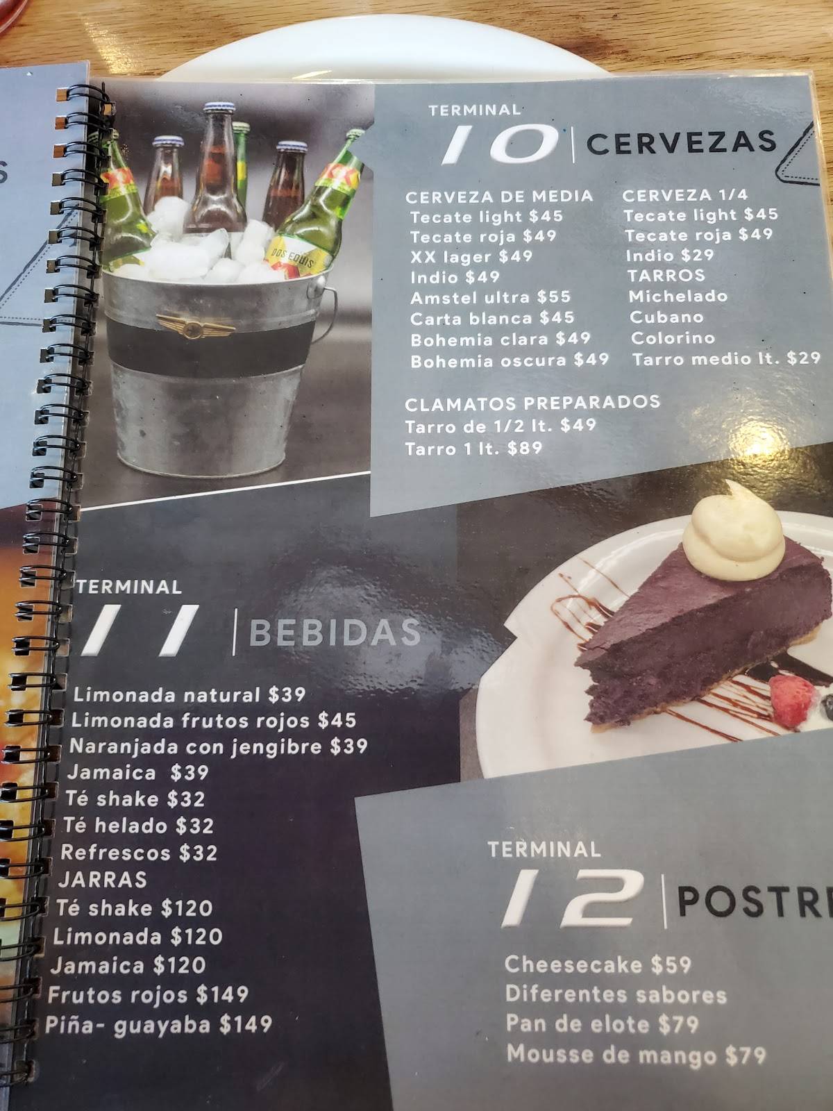 Menu at El Avion Steakhouse, Ciudad Juarez