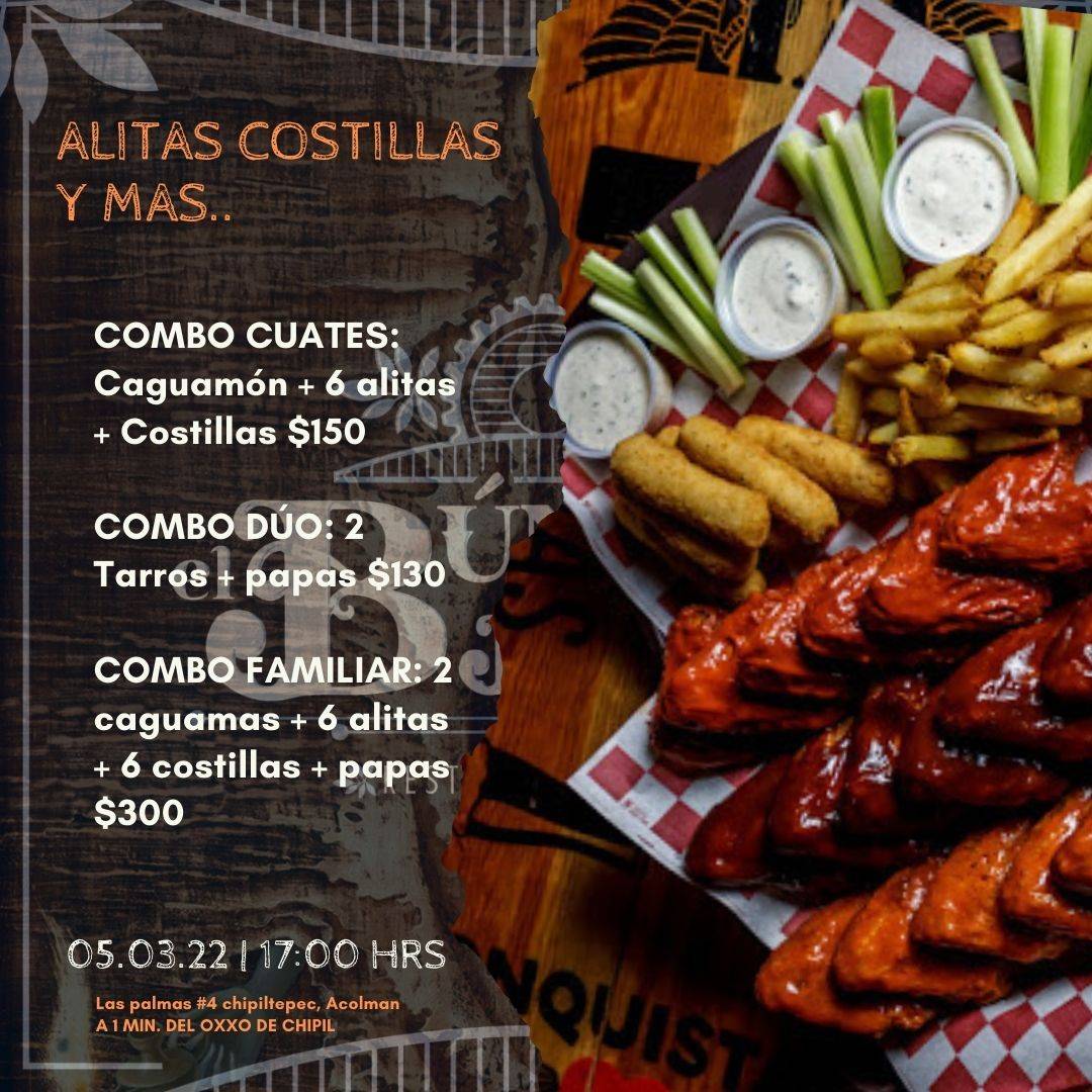 Menu at El Búnker de Remedios. pub & bar, Tepexpan
