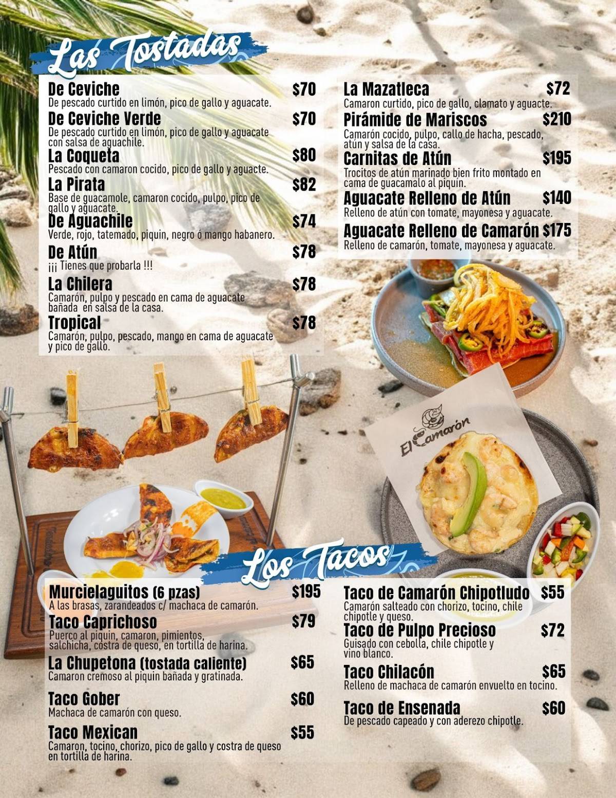 Carta del restaurante El Camarón, San Nicolás del los Garza, Av ...