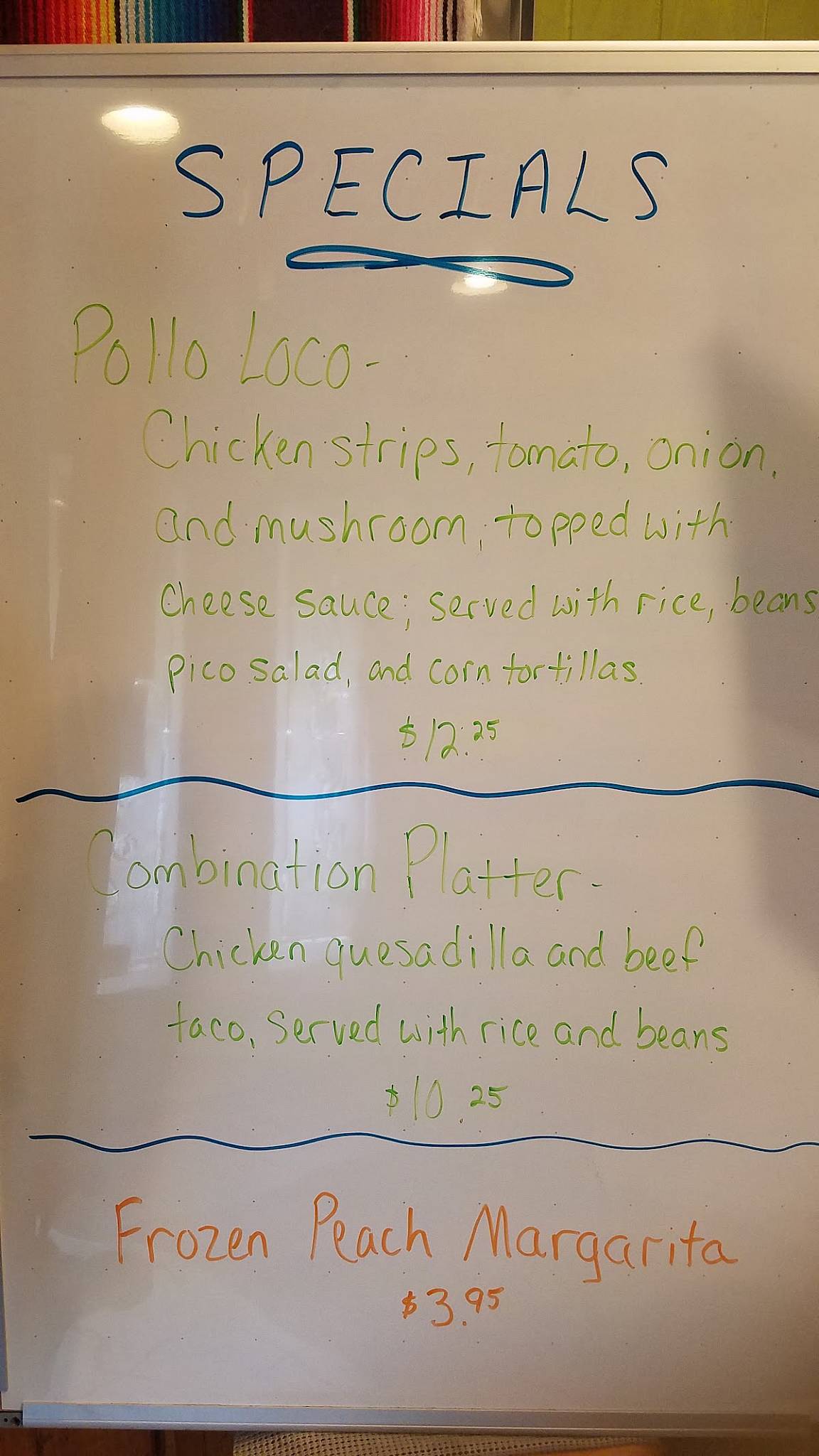 Menu at El Canelo Restaurant, Oakland