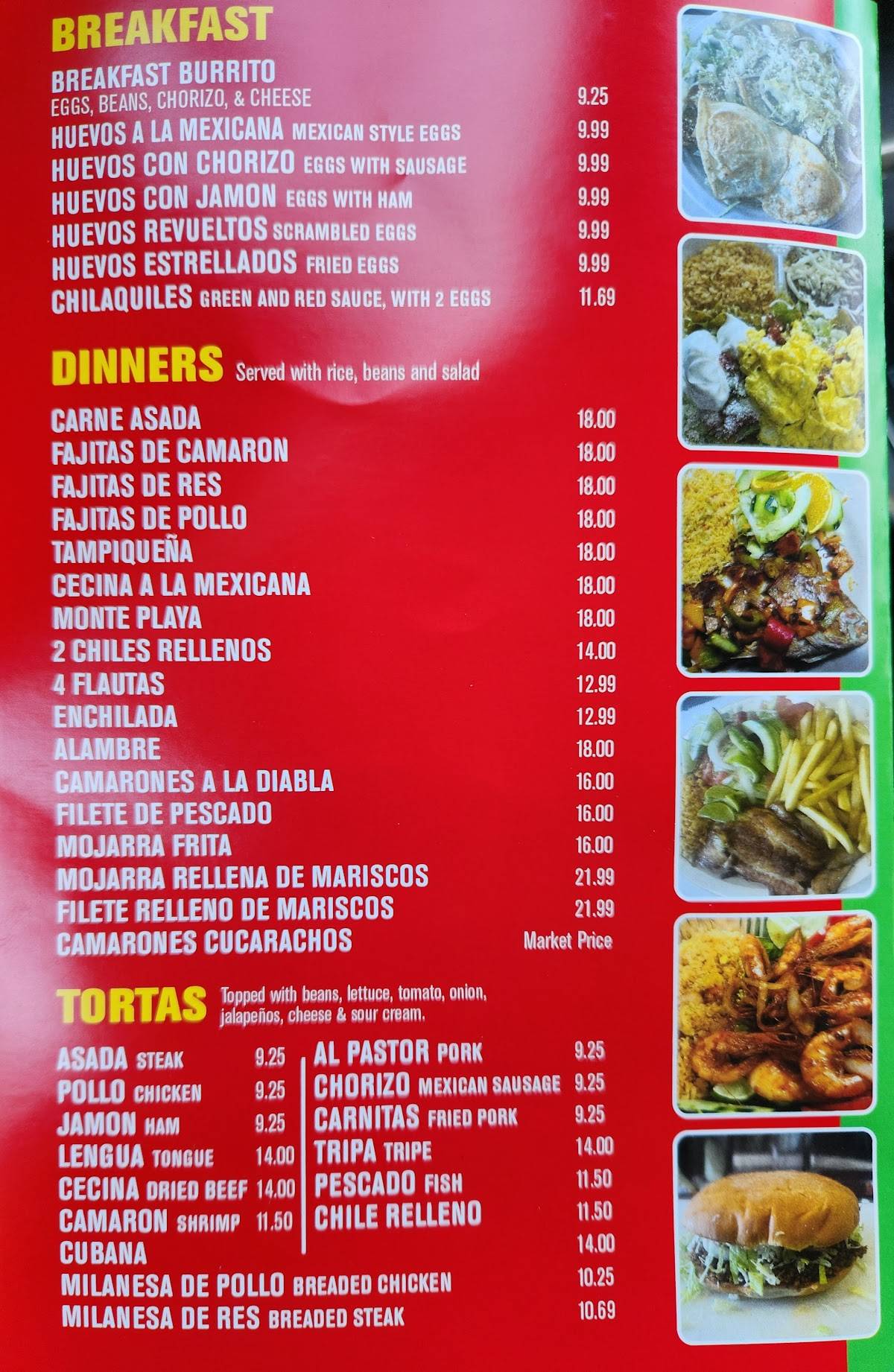 Menu at El Gordito Grill restaurant, Rolling Meadows