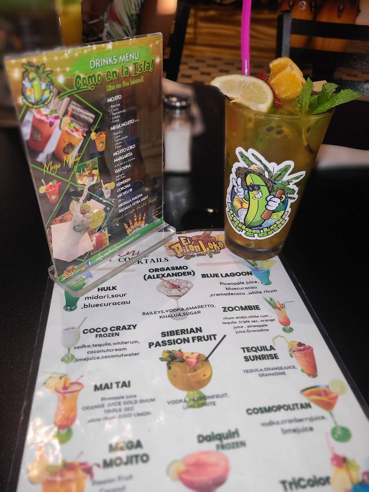 Menu at El Pilón Loko bar and grill, Lake Wales