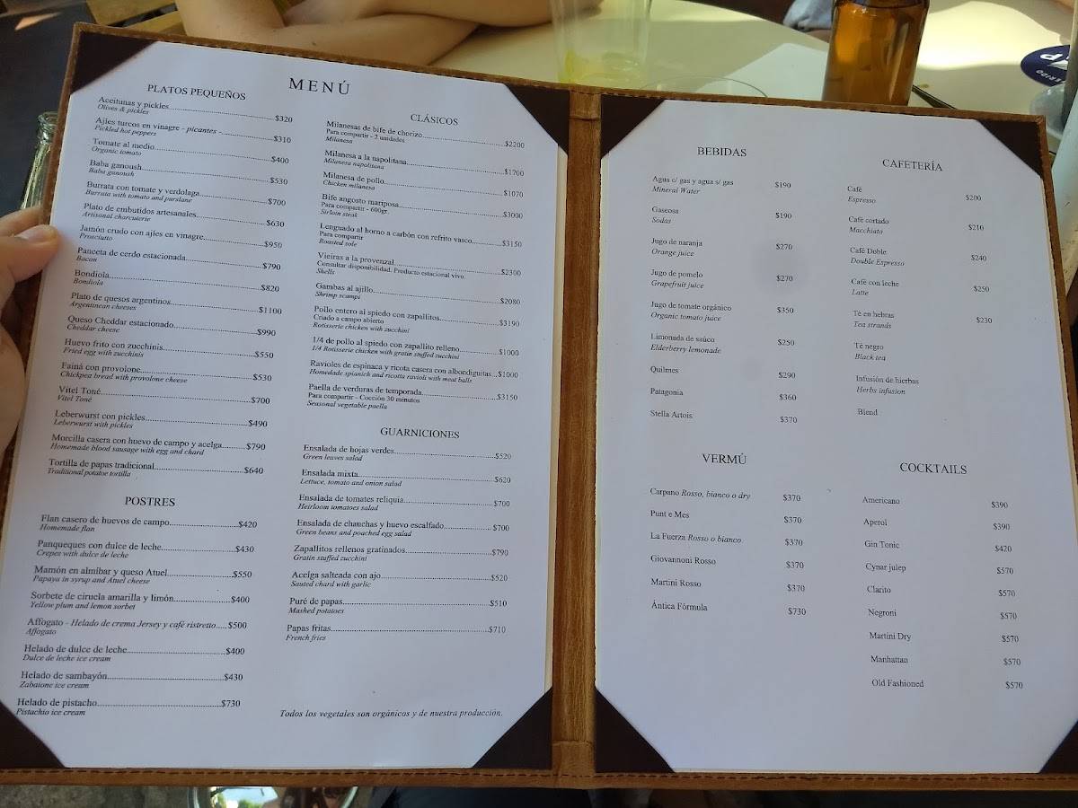 Menu at El Preferido de Palermo pub & bar, Buenos Aires