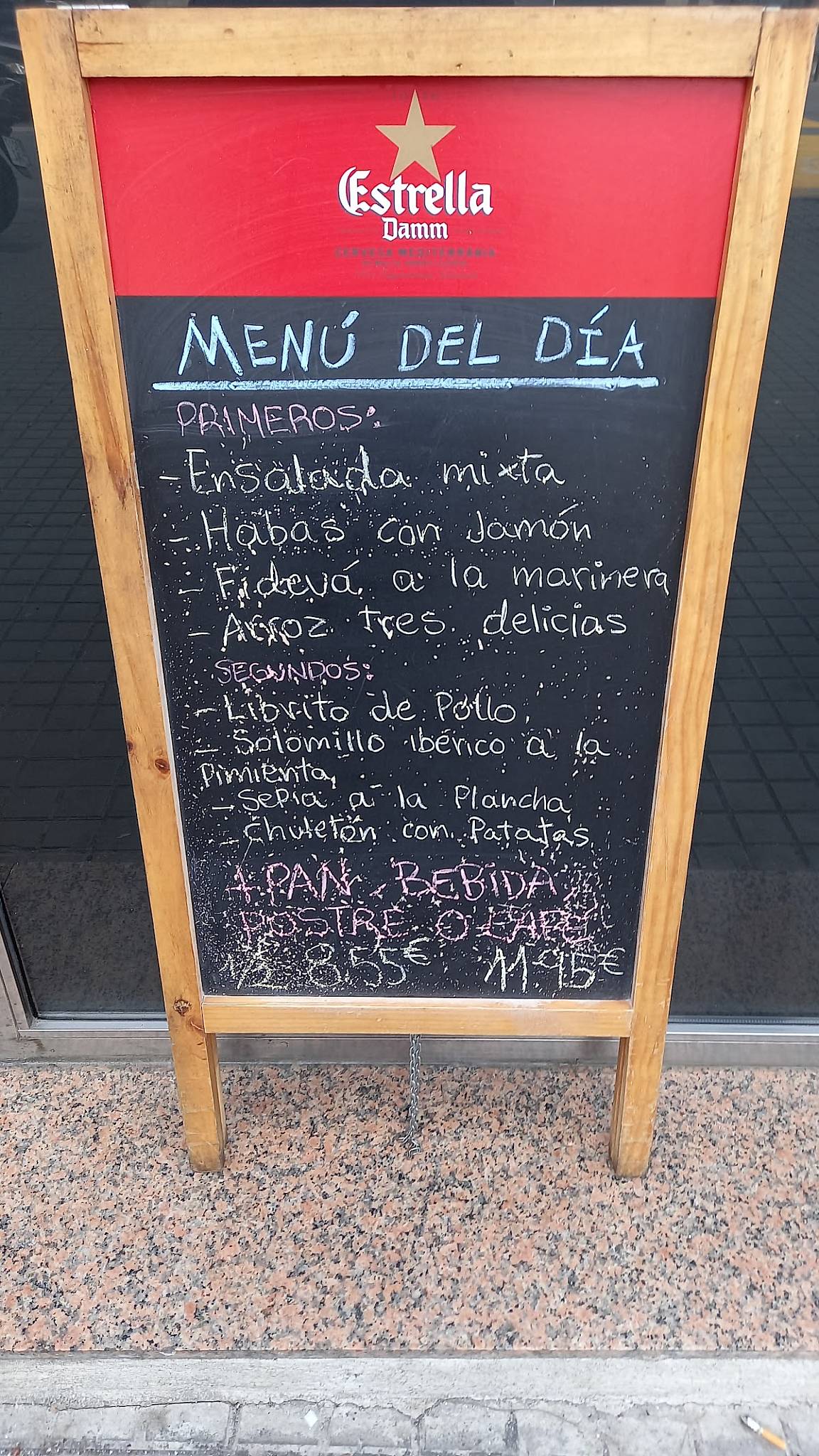 Carta de El Racó del Foc Restaurant, Barcelona