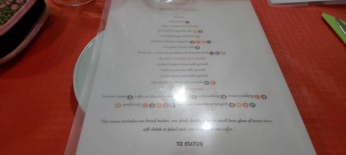 Menu at El Resspiro pub & bar, Rojales