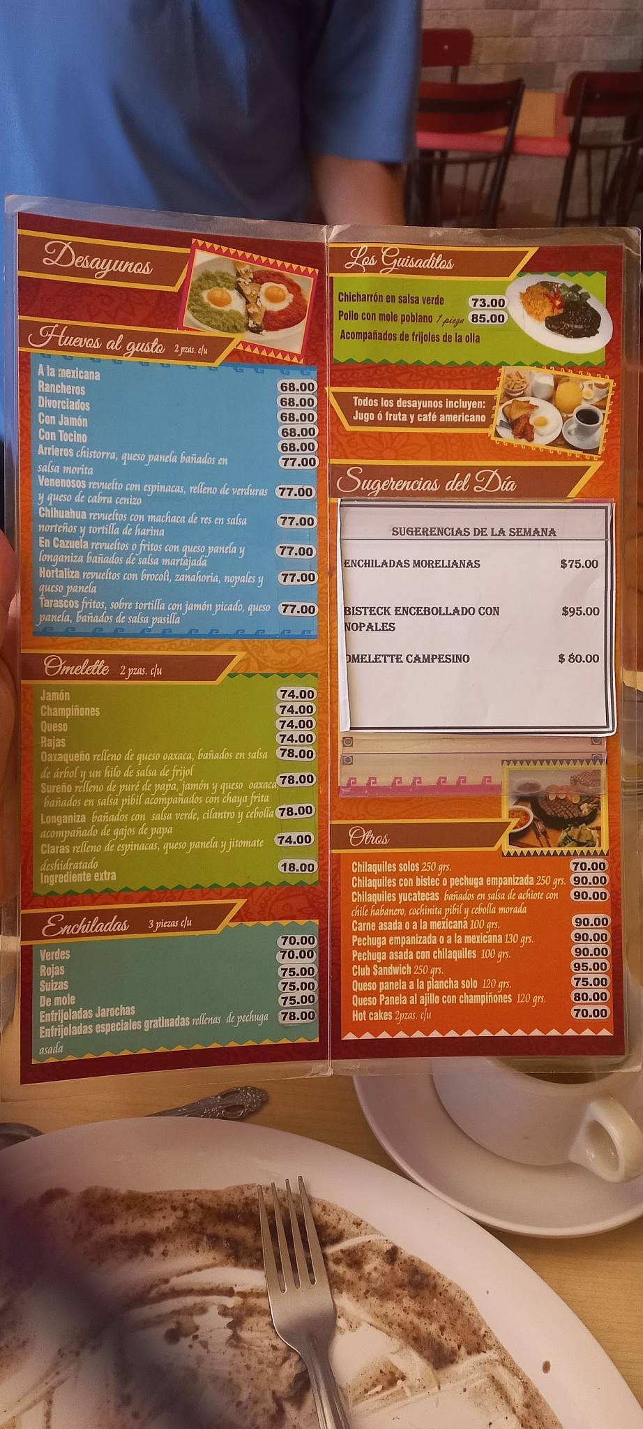 Carta del restaurante El Sazón, Mexico, C. Artículo 123 10