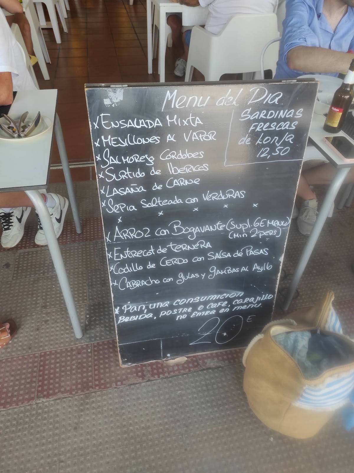 Carta del restaurante El Torico 3, Oropesa