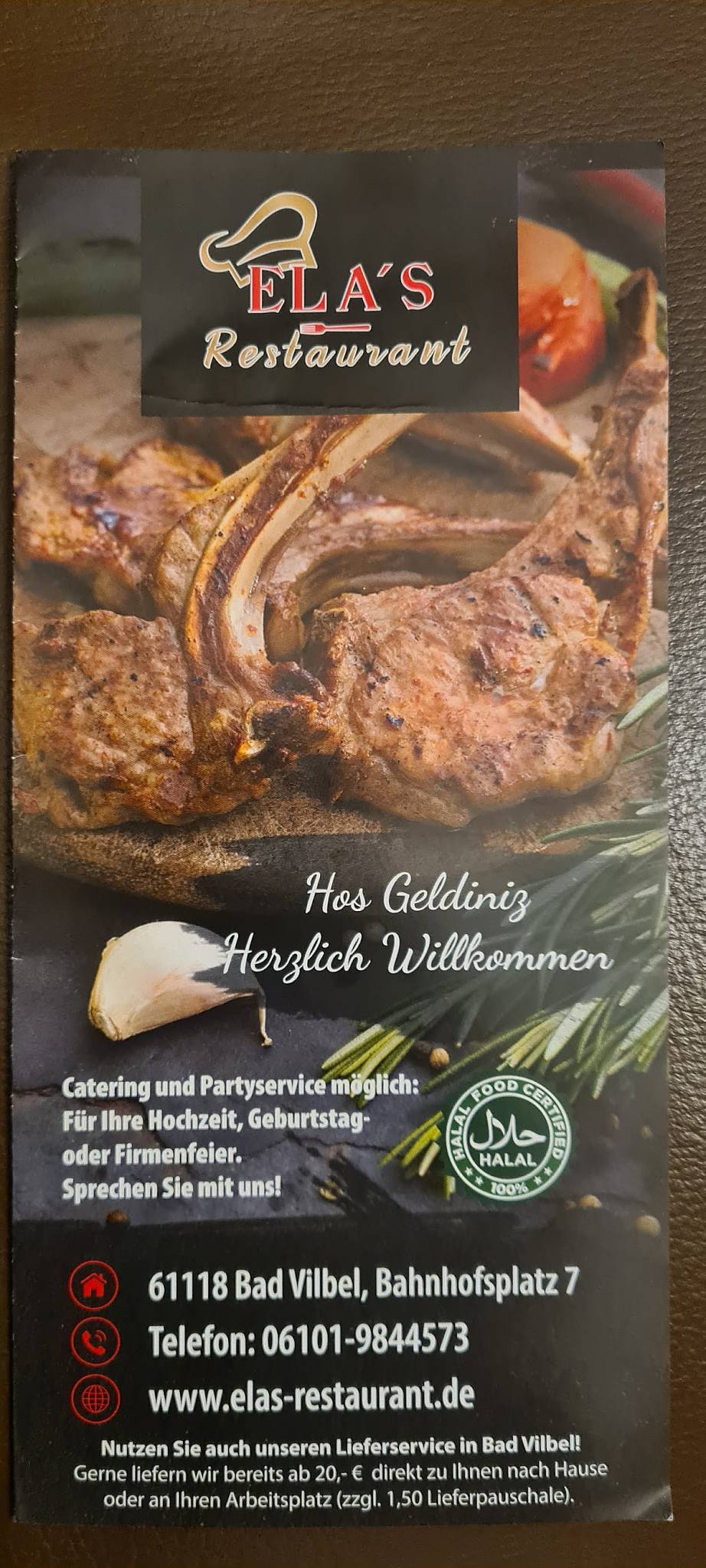 Speisekarte von Elas Grill Restaurant, Bad Vilbel