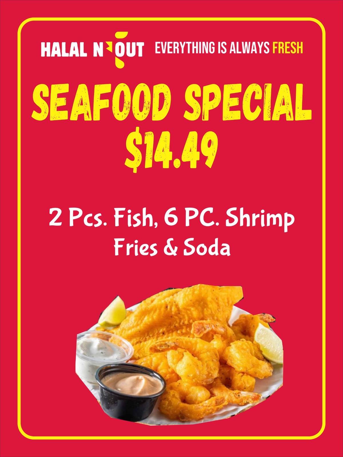 Menu at Halal-N-Out restaurant, Elmont