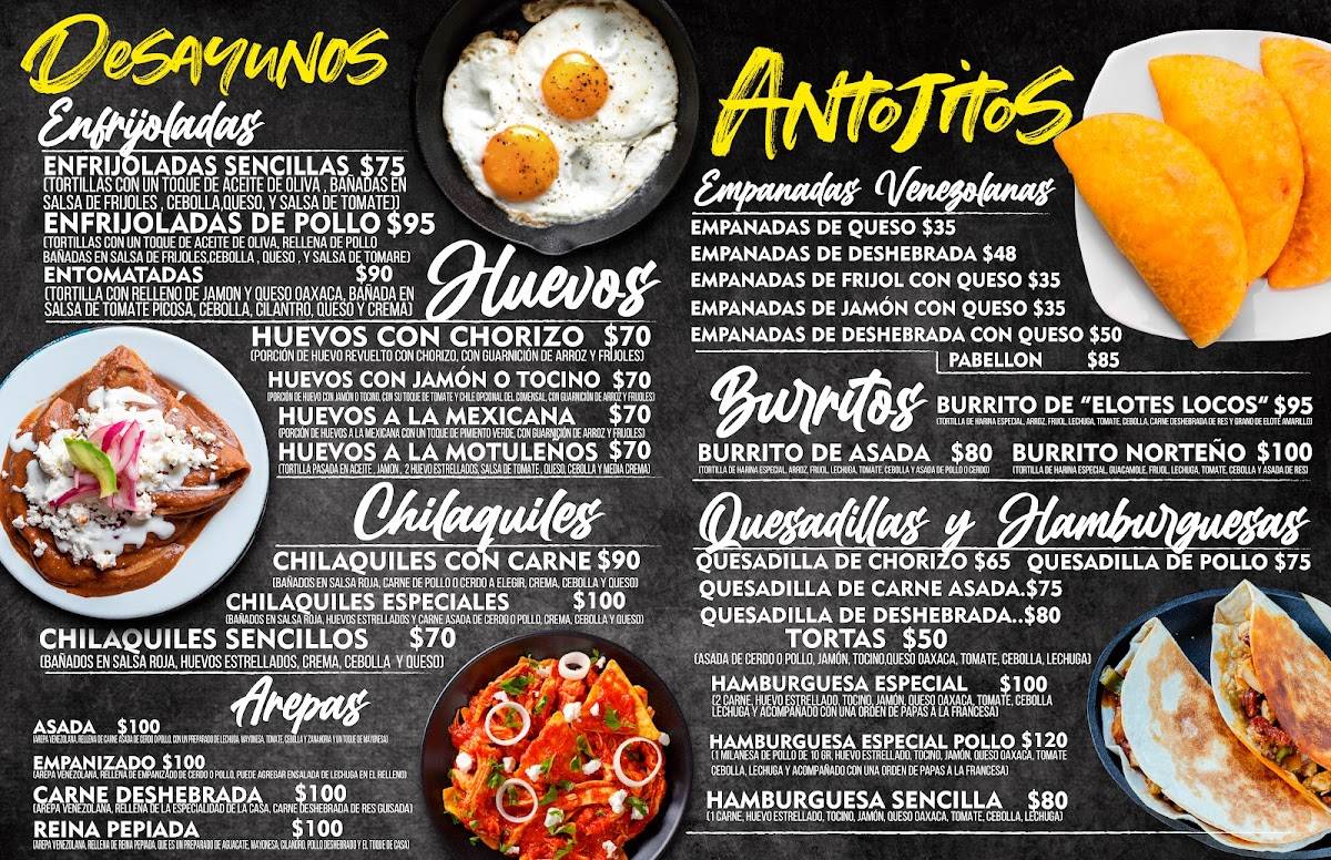 Carta del restaurante Elotes Locos y Antojitos, Playa del Carmen