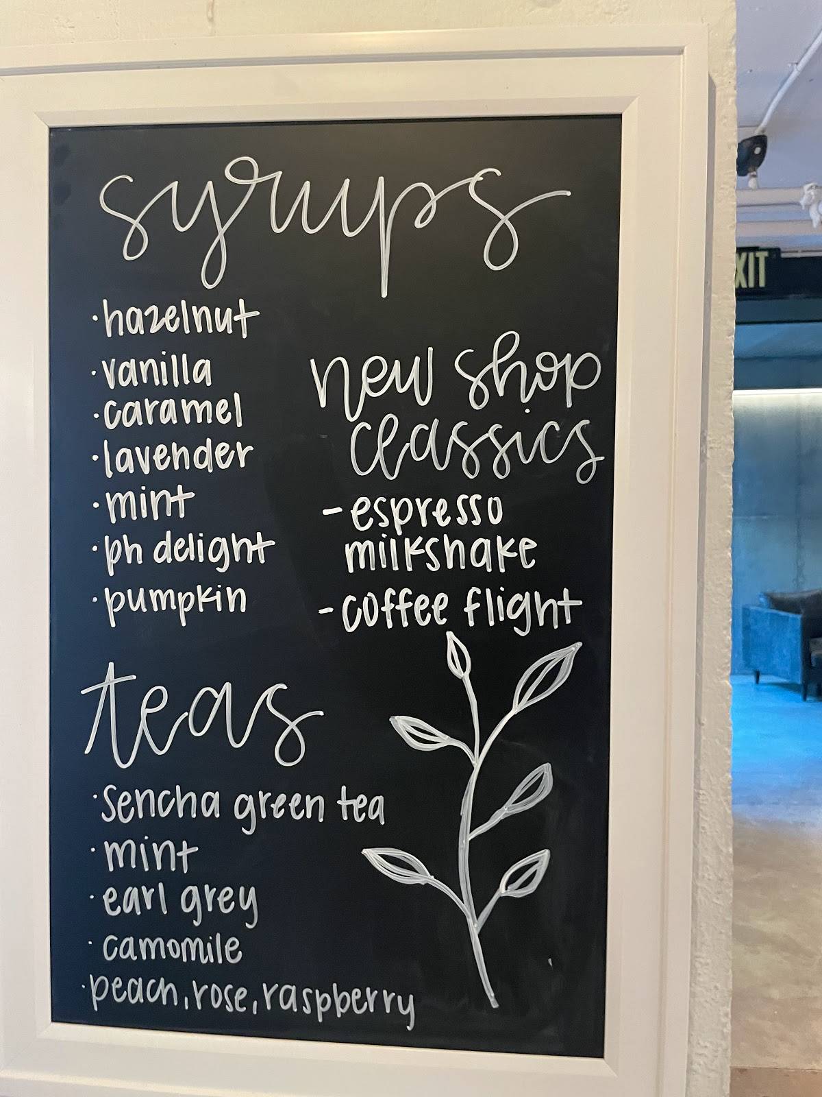 Menu at Eote Coffee cafe, Oklahoma City