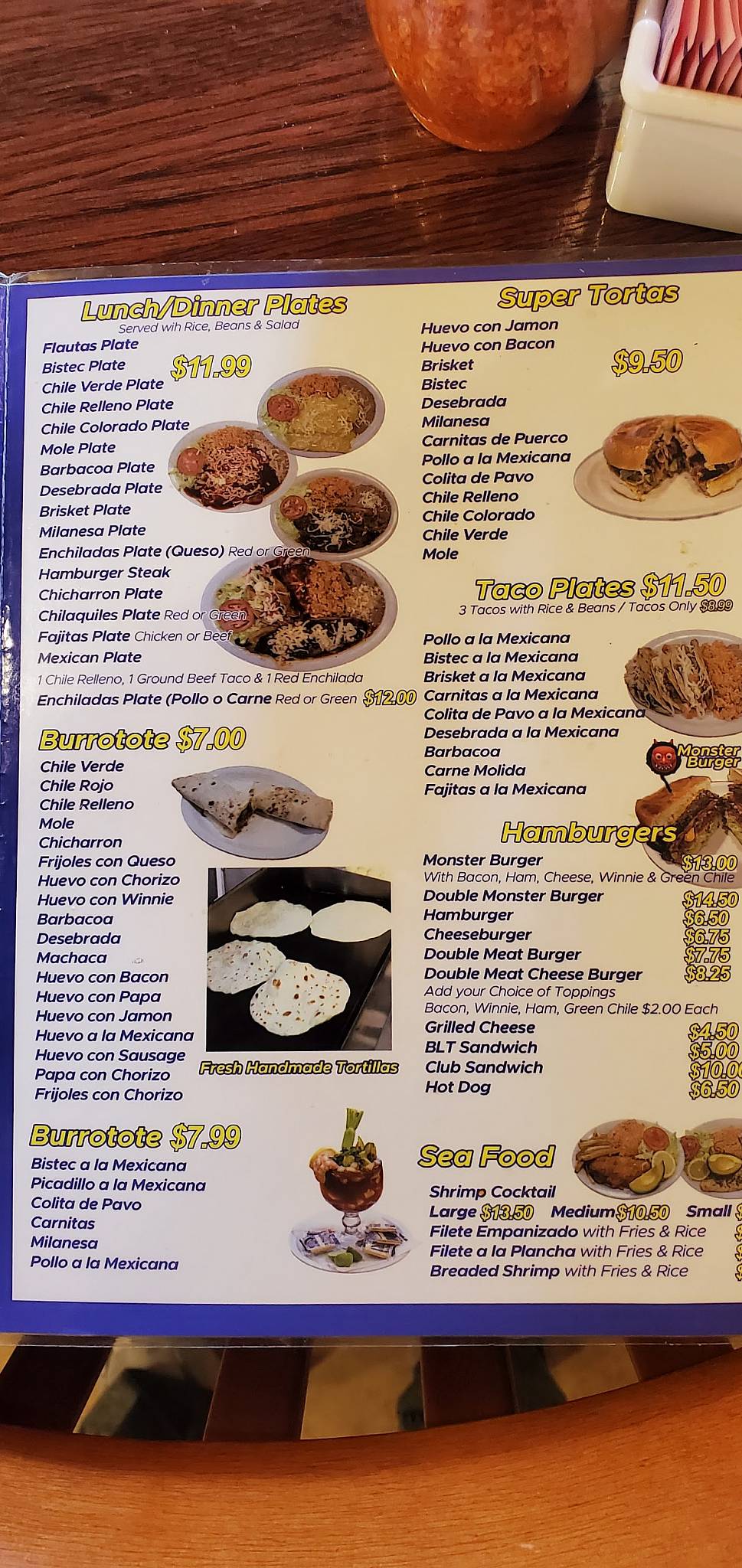 Menu at Ernie's Cafe Bar & Grill, El Paso, N Zaragoza Rd