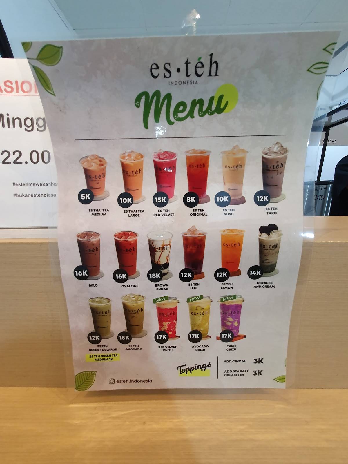 Carta del café Es Teh Indonesia Jogja - CondongCatur, Yogyakarta