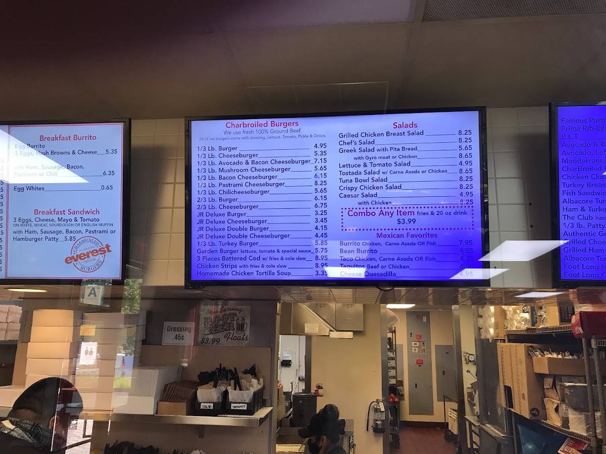Menu at Everest Burgers restaurant, Santa Clarita