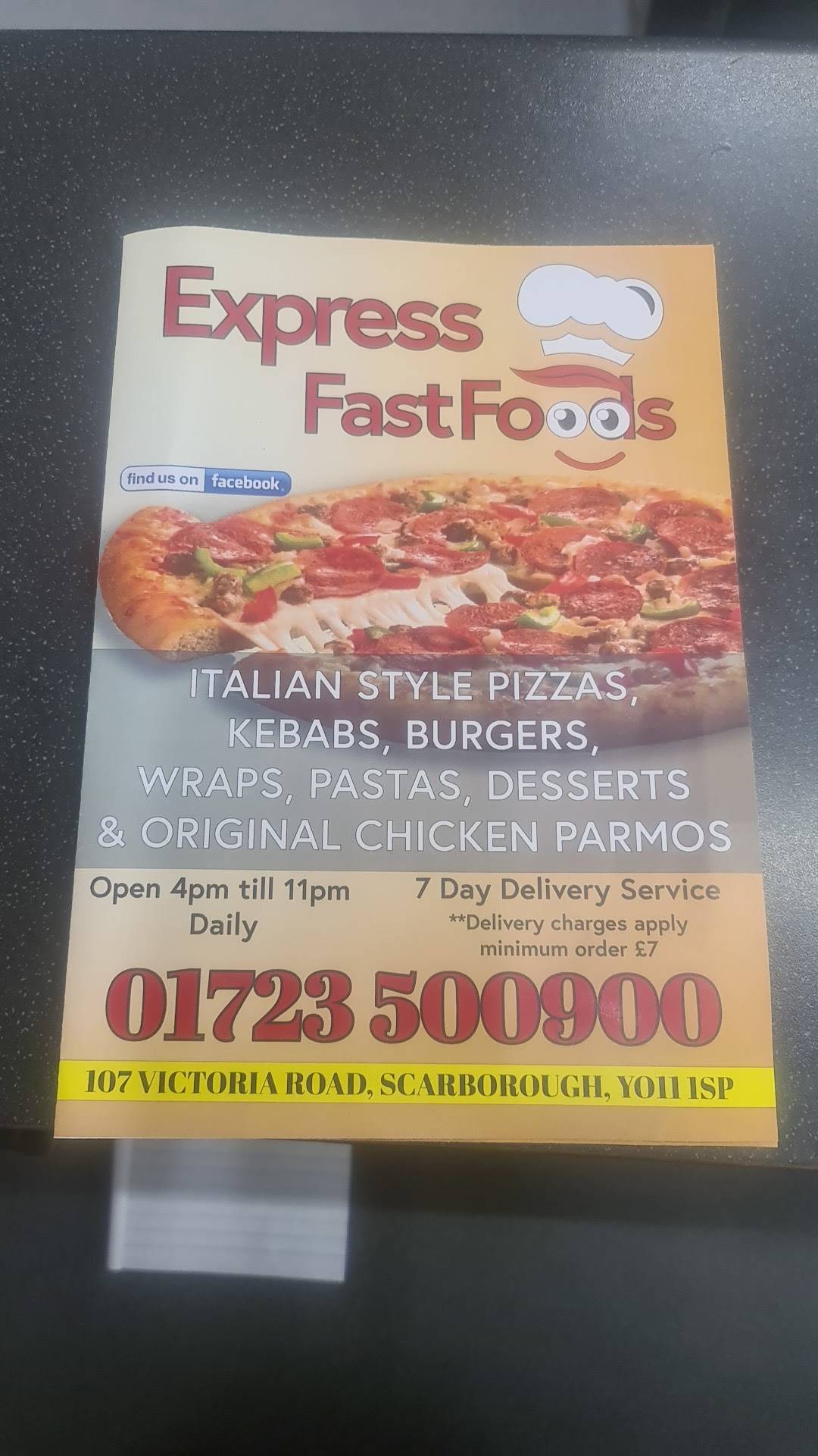 Menu at Express Fast Foods, Scarborough