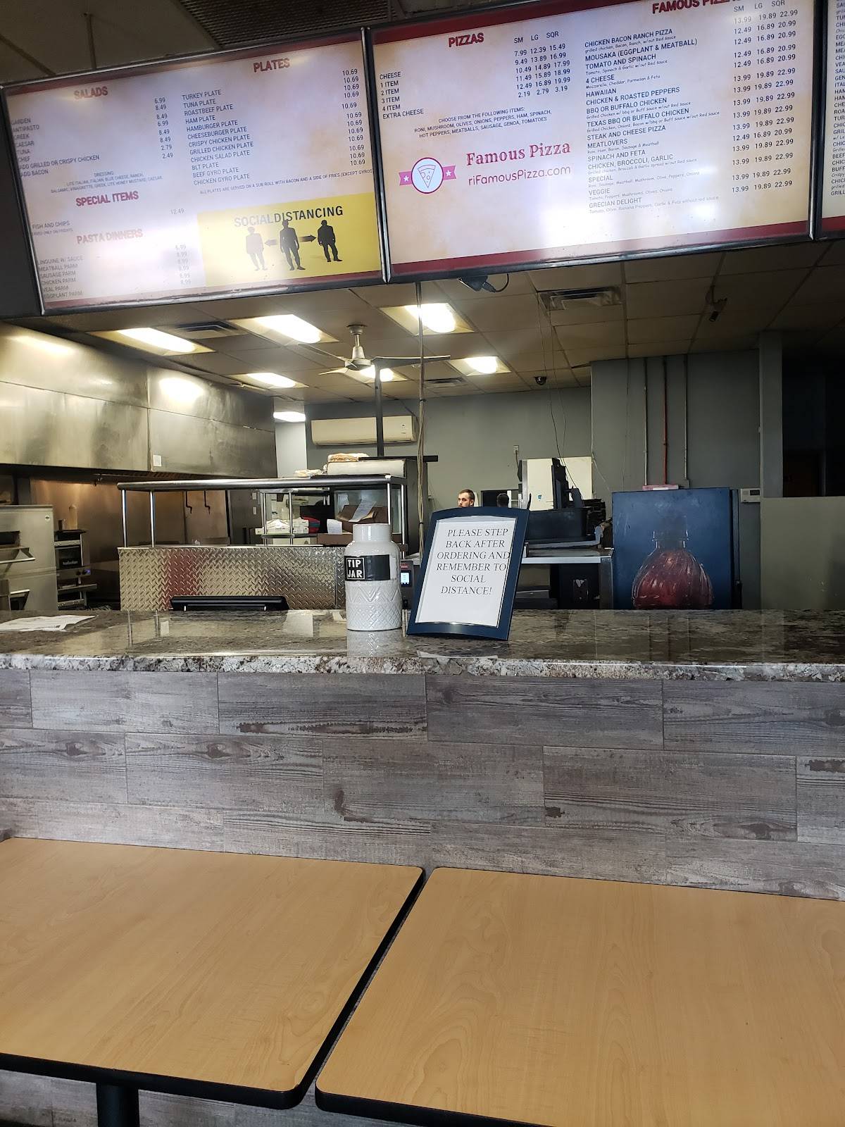Menu at Famous Pizza Of West Warwick pizzeria, West Warwick