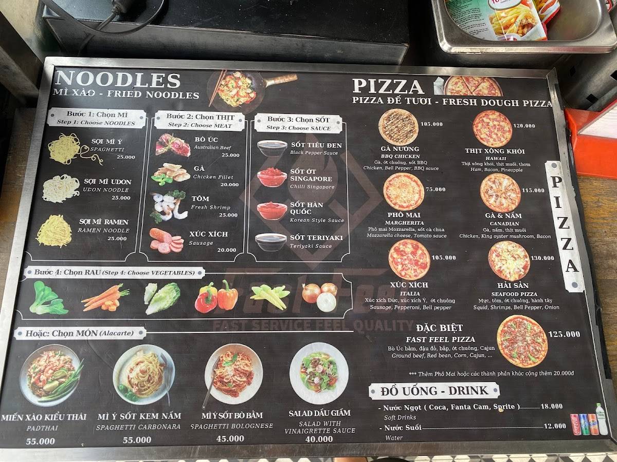 Menu at Pizza Fast Feel restaurant, Ho Chi Minh City, 104 Đặng Văn Bi