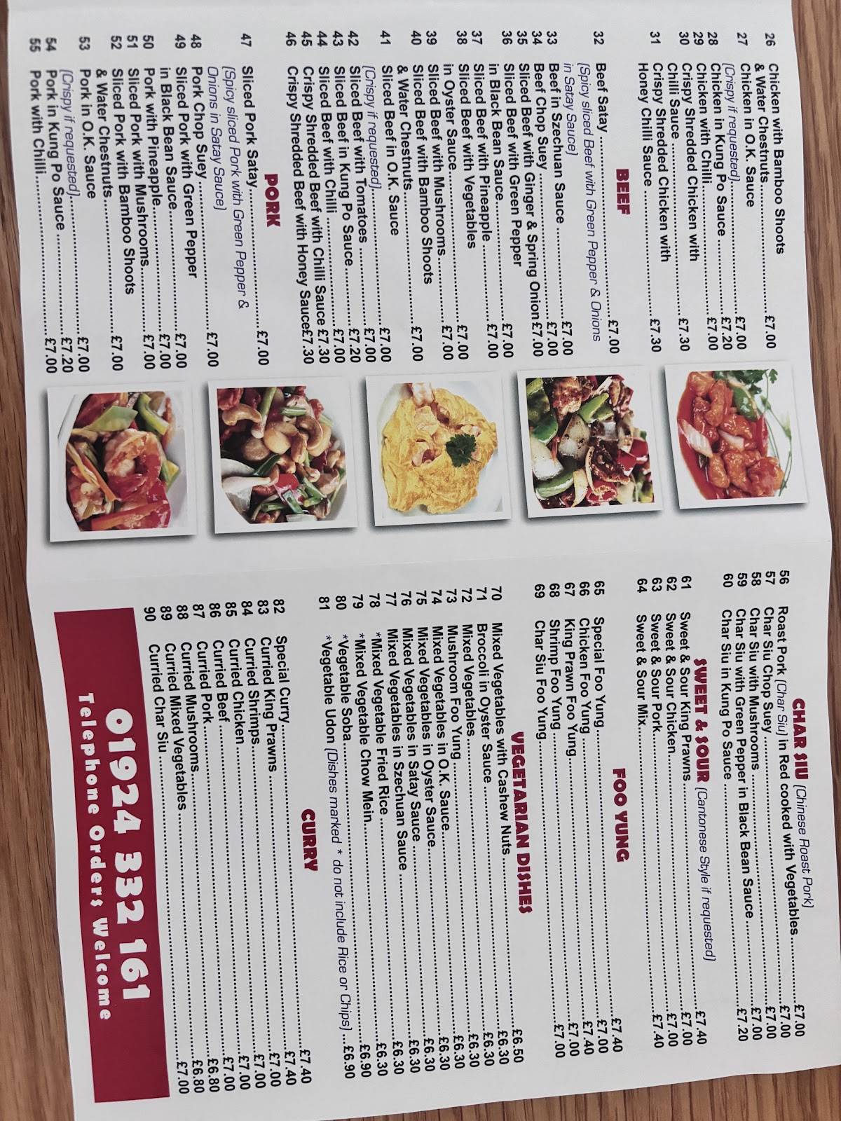 Menu at Golden Phoenix fast food, Wakefield, 1 Plumpton Pl