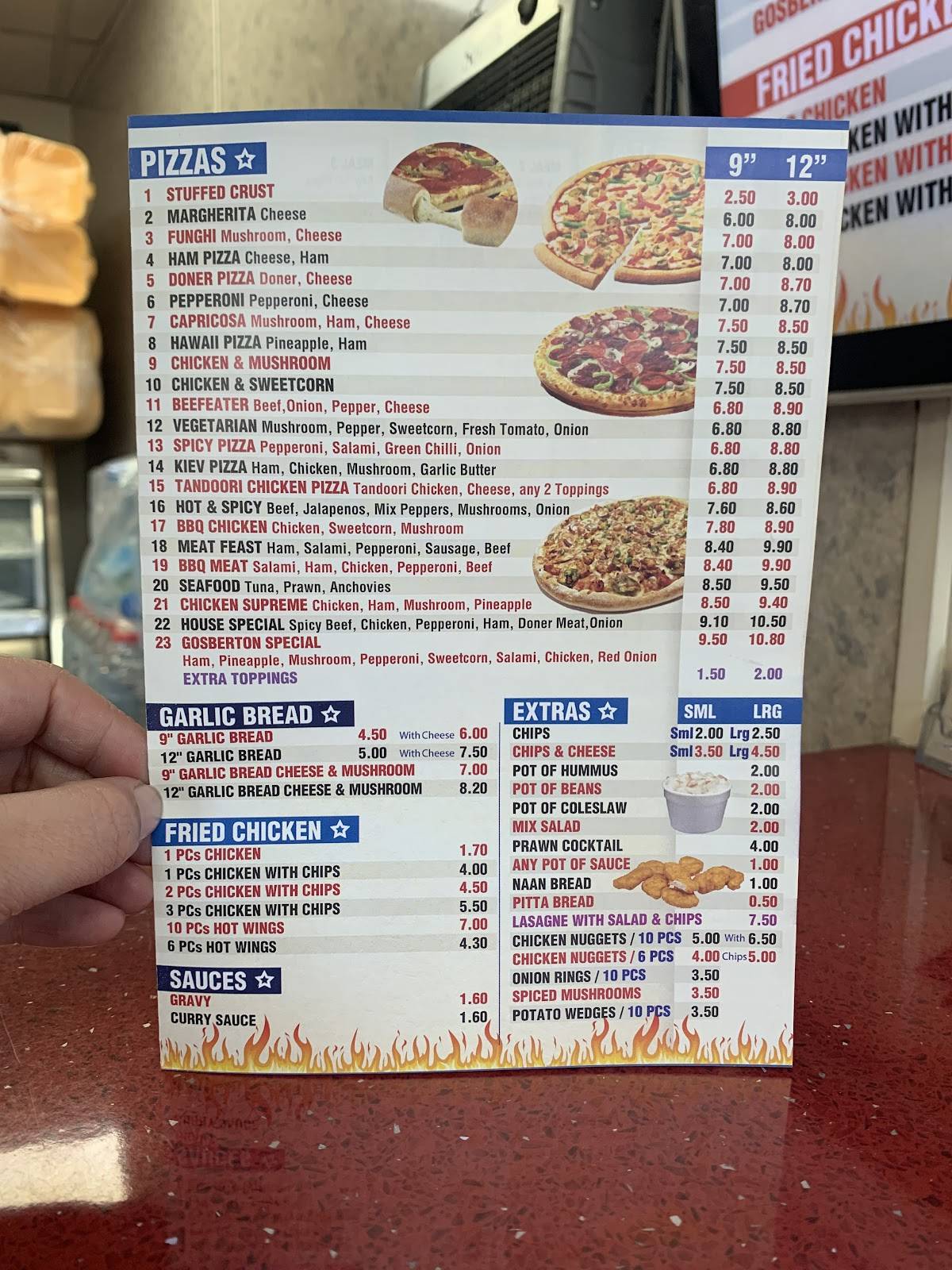 Menu at Gosberton Charcoal Grill fast food, Surfleet