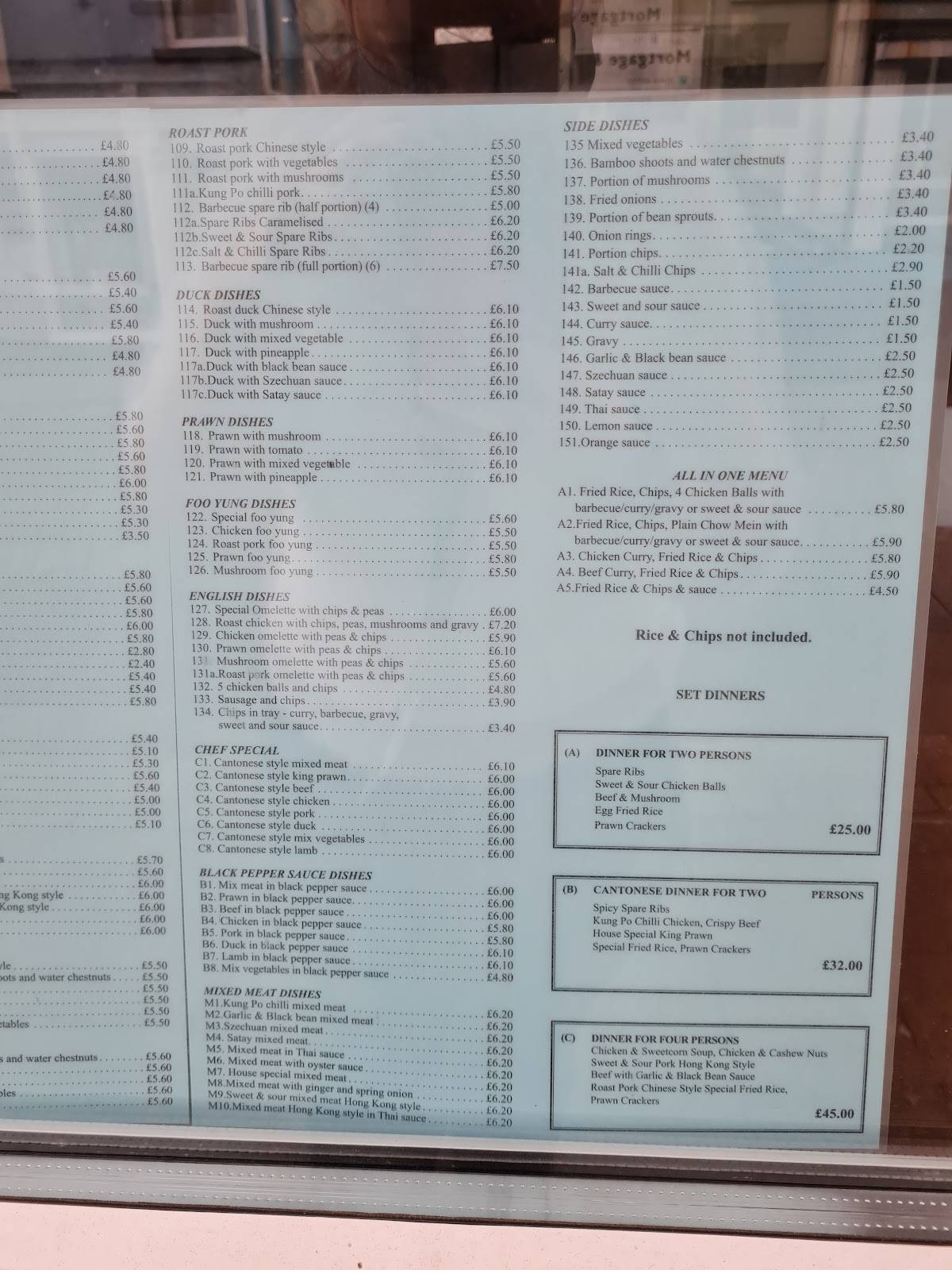 Menu at Tasty House fast food, Pembroke Dock