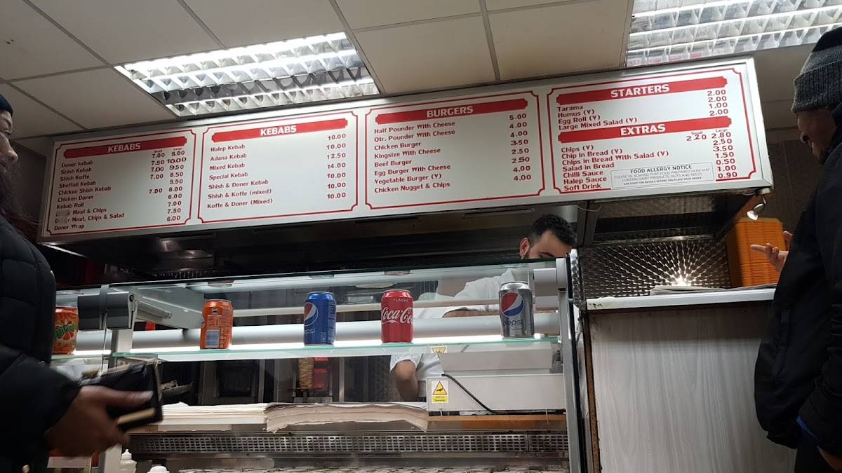 Carta de comida rápida The Best Kebab (old Westham utd stadium) Upton ...