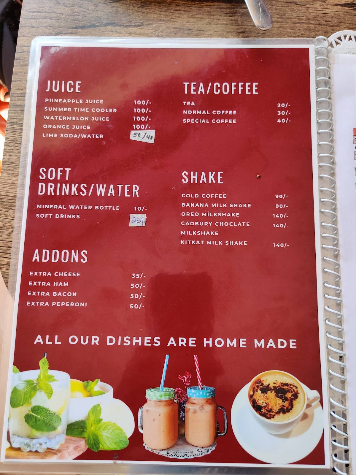 Menu at Fill Full Cafe and Restaurant, Margao