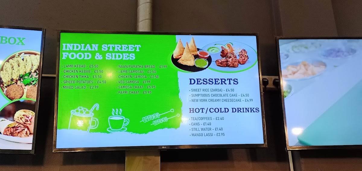 Menu at Fillings Croydon Indian Pakistani Restaurant, Croydon