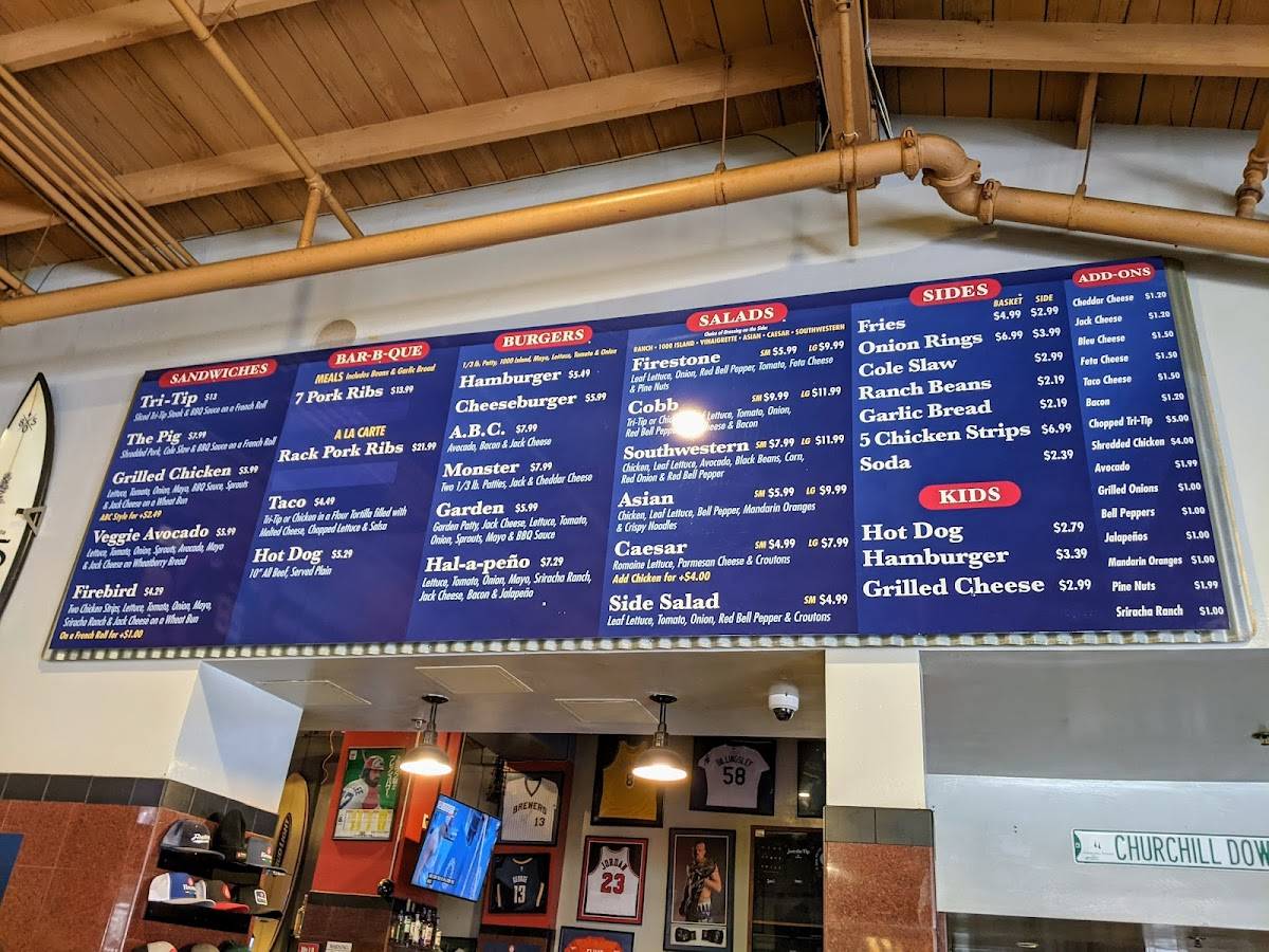Menu at Firestone Grill BBQ, San Luis Obispo