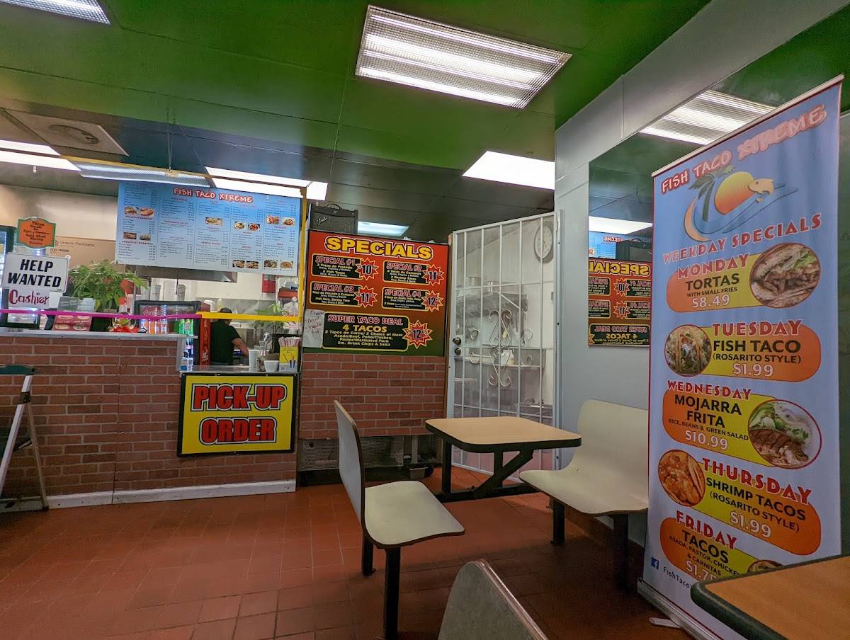 Menu at Fish Taco Xtreme restaurant, Riverside