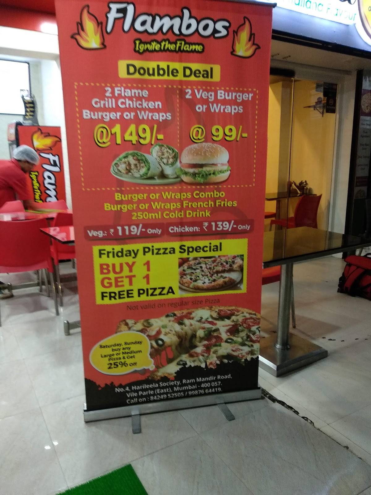 Menu at Flambos, Mumbai, Shop no 15