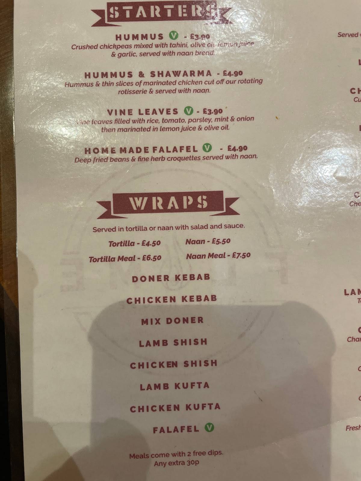 Menu at Flame Grill House restaurant, Cardiff