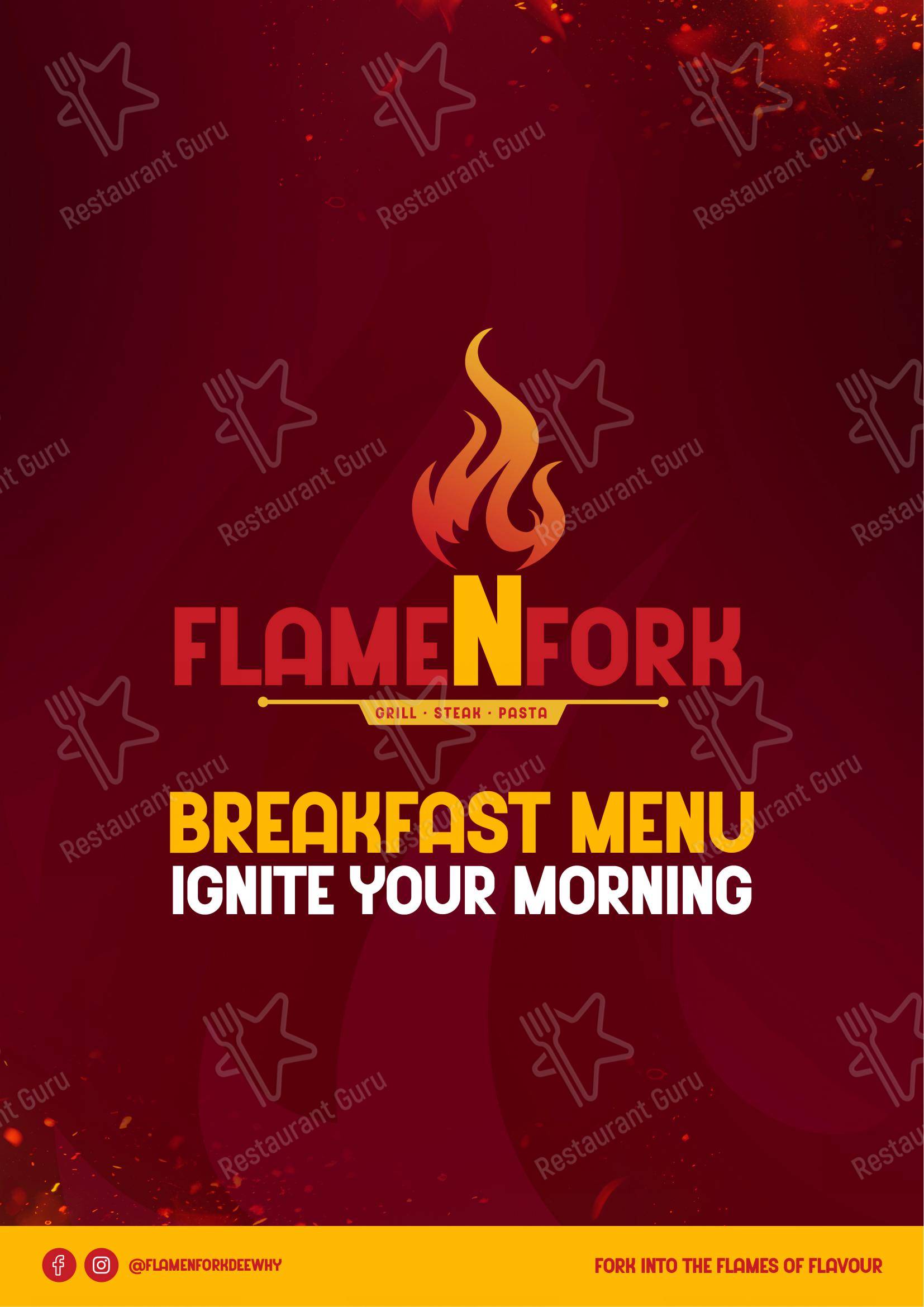 Menu at Flame N Fork - Steakhouse & Wine Bar Dee Why, Dee Why