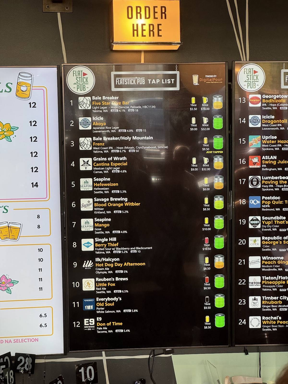 Menu at Flatstick Pub - South Lake Union, Seattle, 609 Westlake Ave N