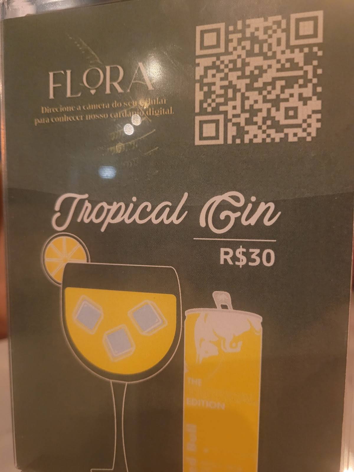 Menu at Flora pub & bar, Rio de Janeiro
