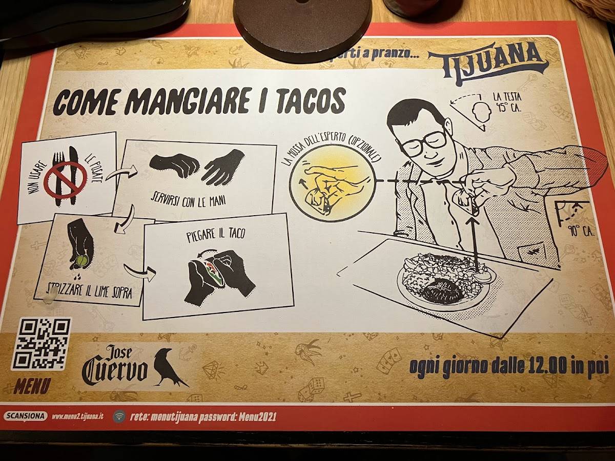 Menu da Tijuana Mexican Grill ristorante, Firenze, Via Il Prato