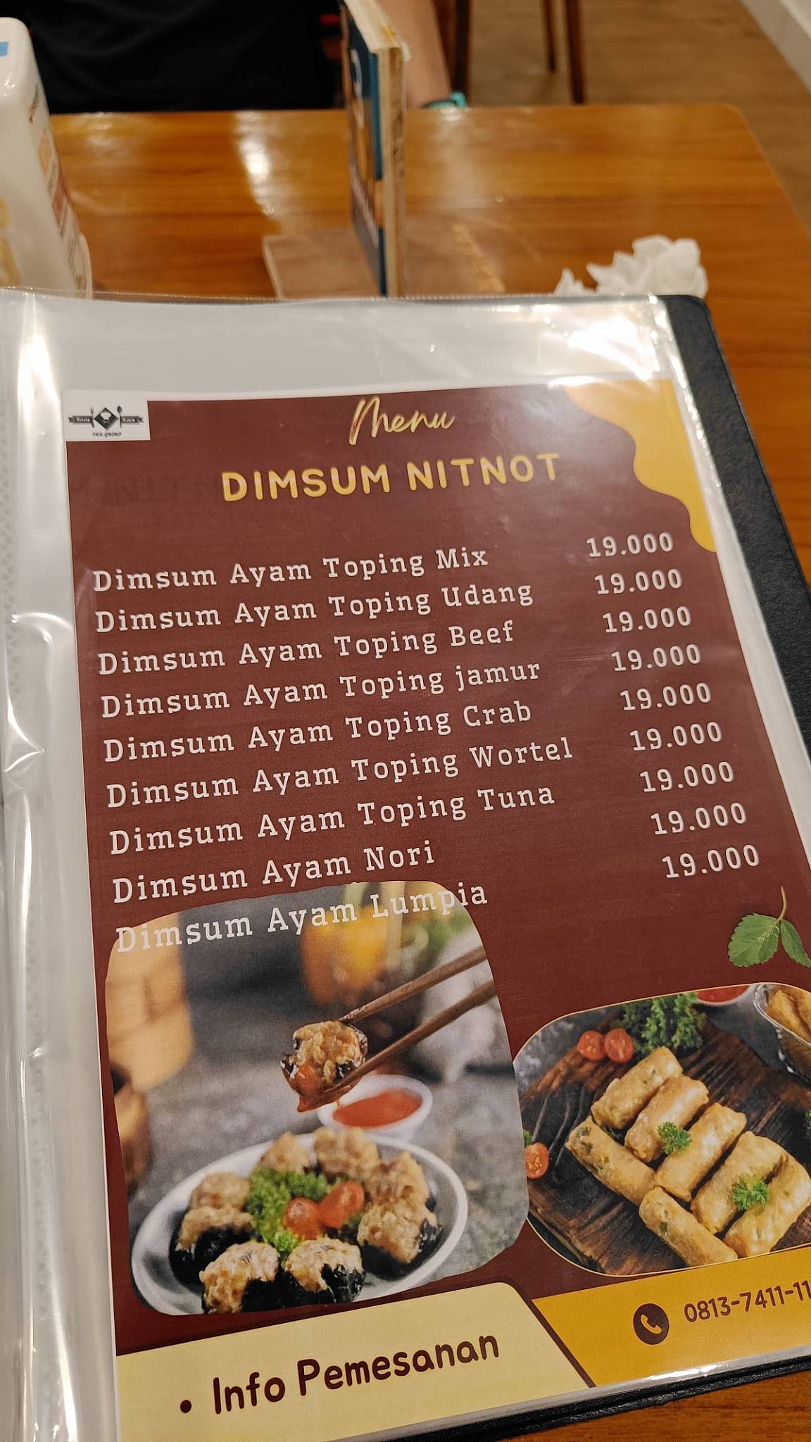 Menu at Food Court Teras Kayu restaurant, Pekanbaru